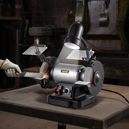 VEVOR 6 inch Bench Grinder, 750W 1 HP Motor, Variable-Speed Benchtop ...