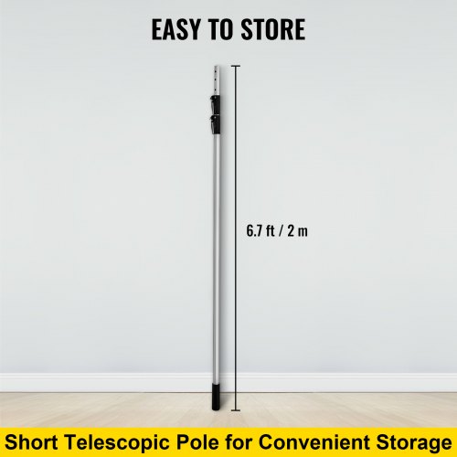 VEVOR Extension Pole, 20 ft Telescoping Pole, Multi-Purpose Telescopic ...
