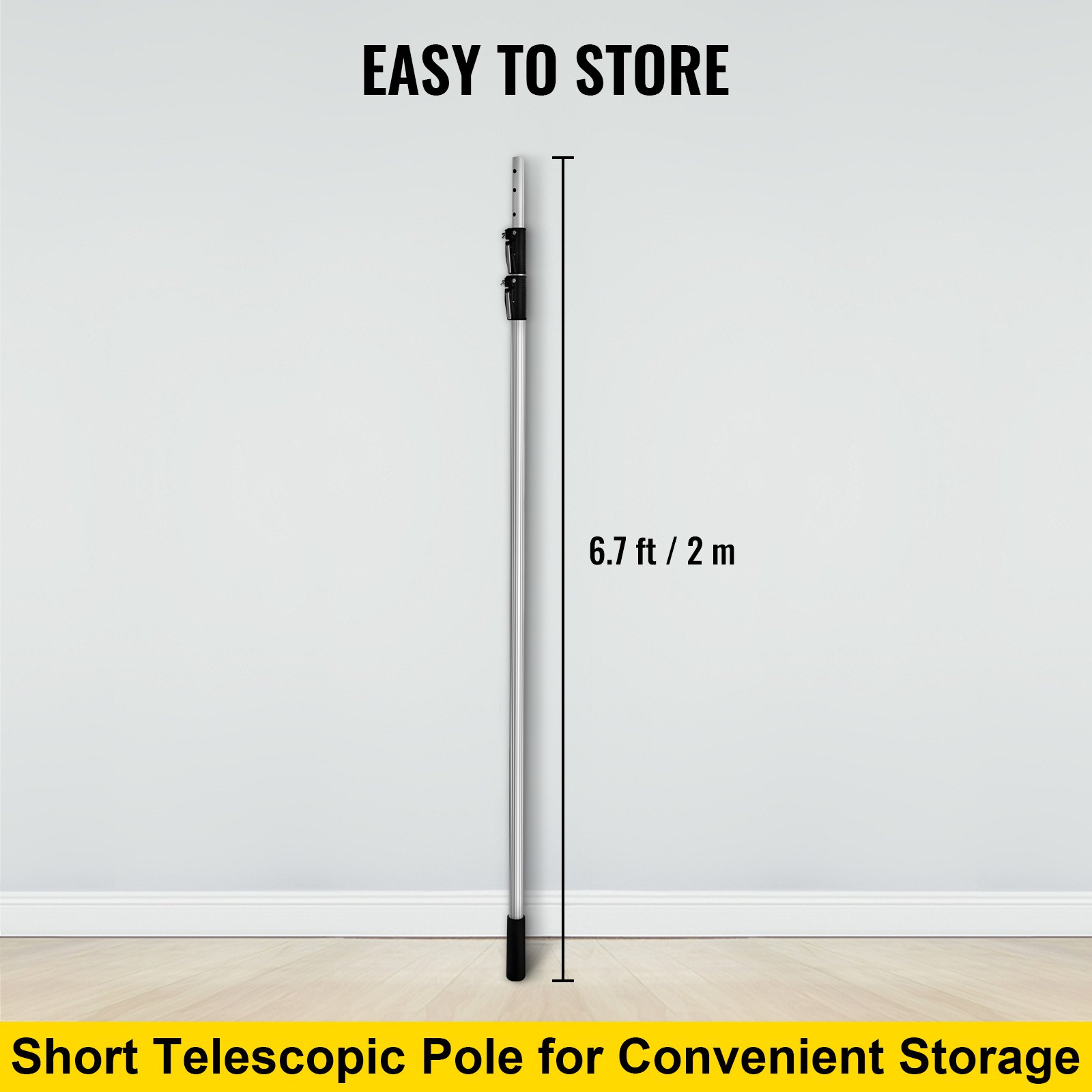 VEVOR Extension Pole, 20 ft Telescoping Pole, Multi-Purpose Telescopic ...