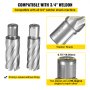 VEVOR Annular Cutter Set, 6 pcs 3/4" Weldon Shank, 2" Cutting Depth and ...