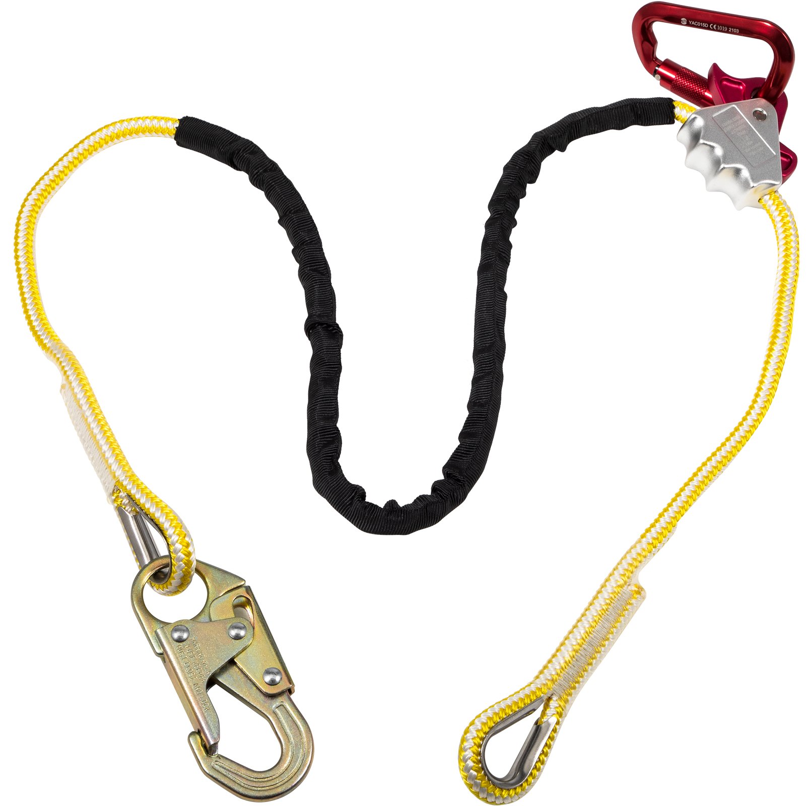 VEVOR Positioning Lanyard, 1/2 inch x 6 ft Positioning Rope, Polyester ...