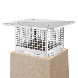 VEVOR Chimney Cap, 13" x 13" Flue Caps, 304 Stainless Steel Fireplace ...