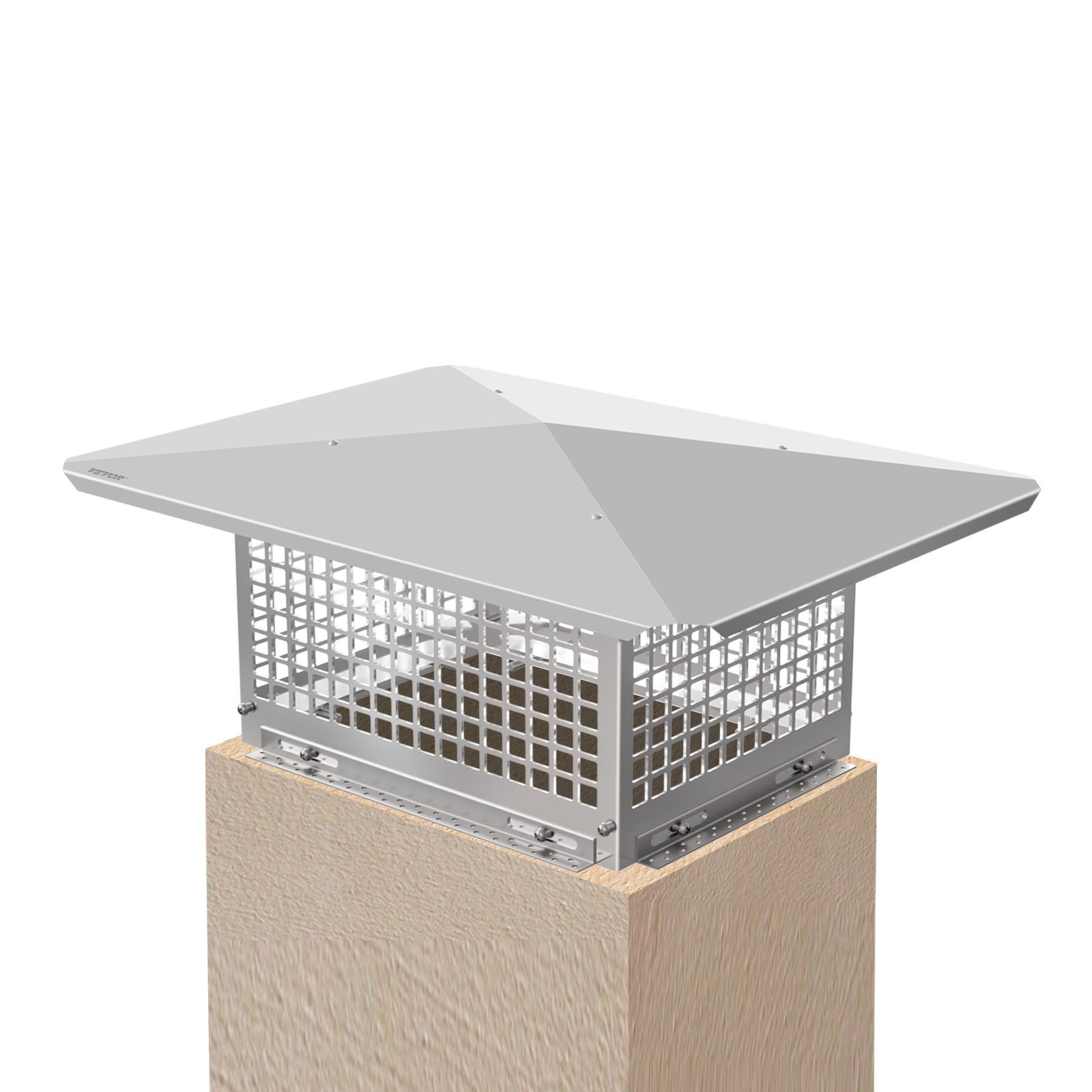 VEVOR Chimney Cap, 17" x 29" Flue Caps, 304 Stainless Steel Fireplace ...