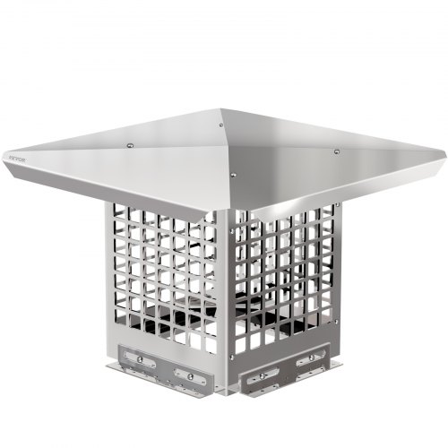 VEVOR Chimney Cap, 8" x 8" Flue Caps, 304 Stainless Steel Fireplace ...