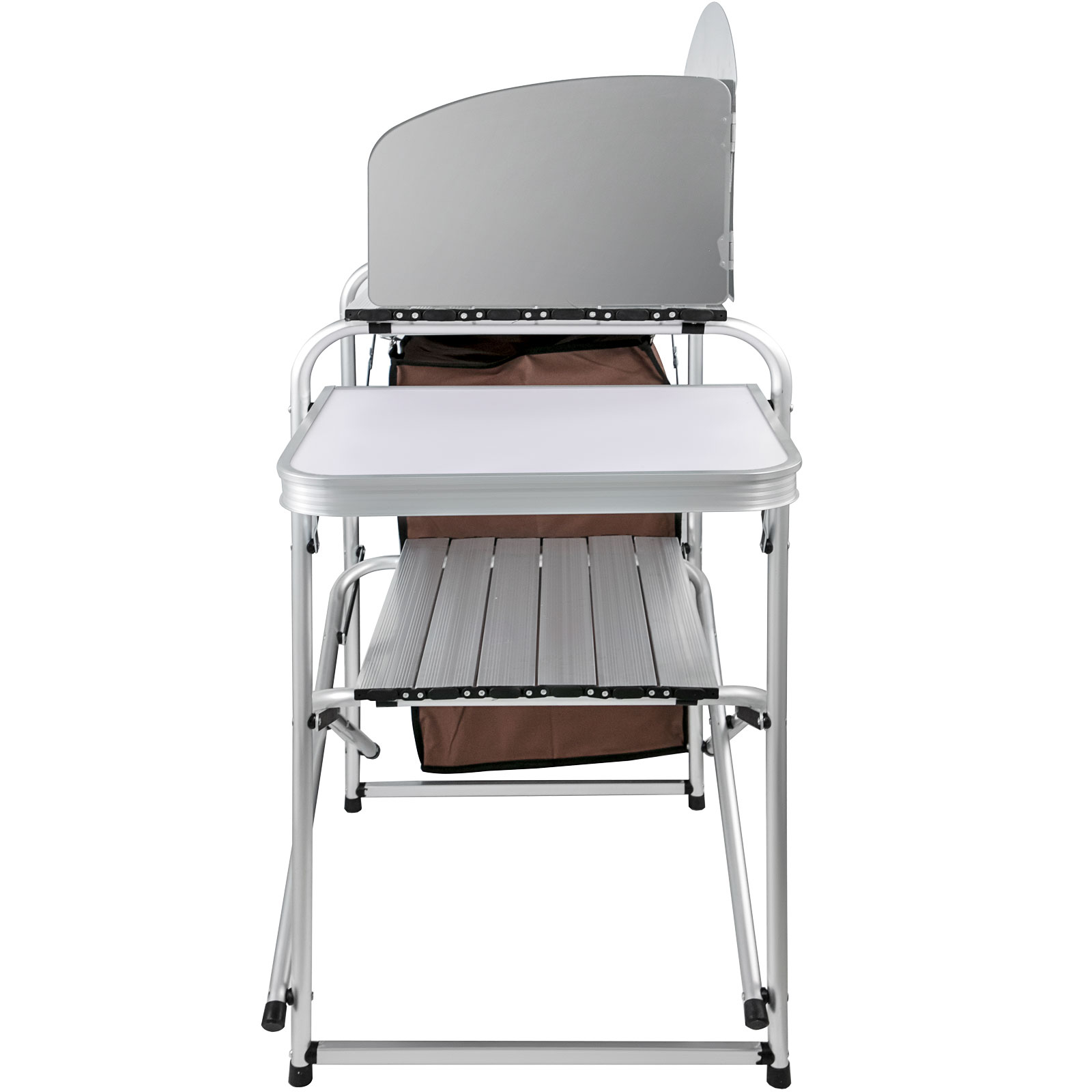 Camping Kitchen Table Picnic Cabinet Folding Cooking Storage Rack ...