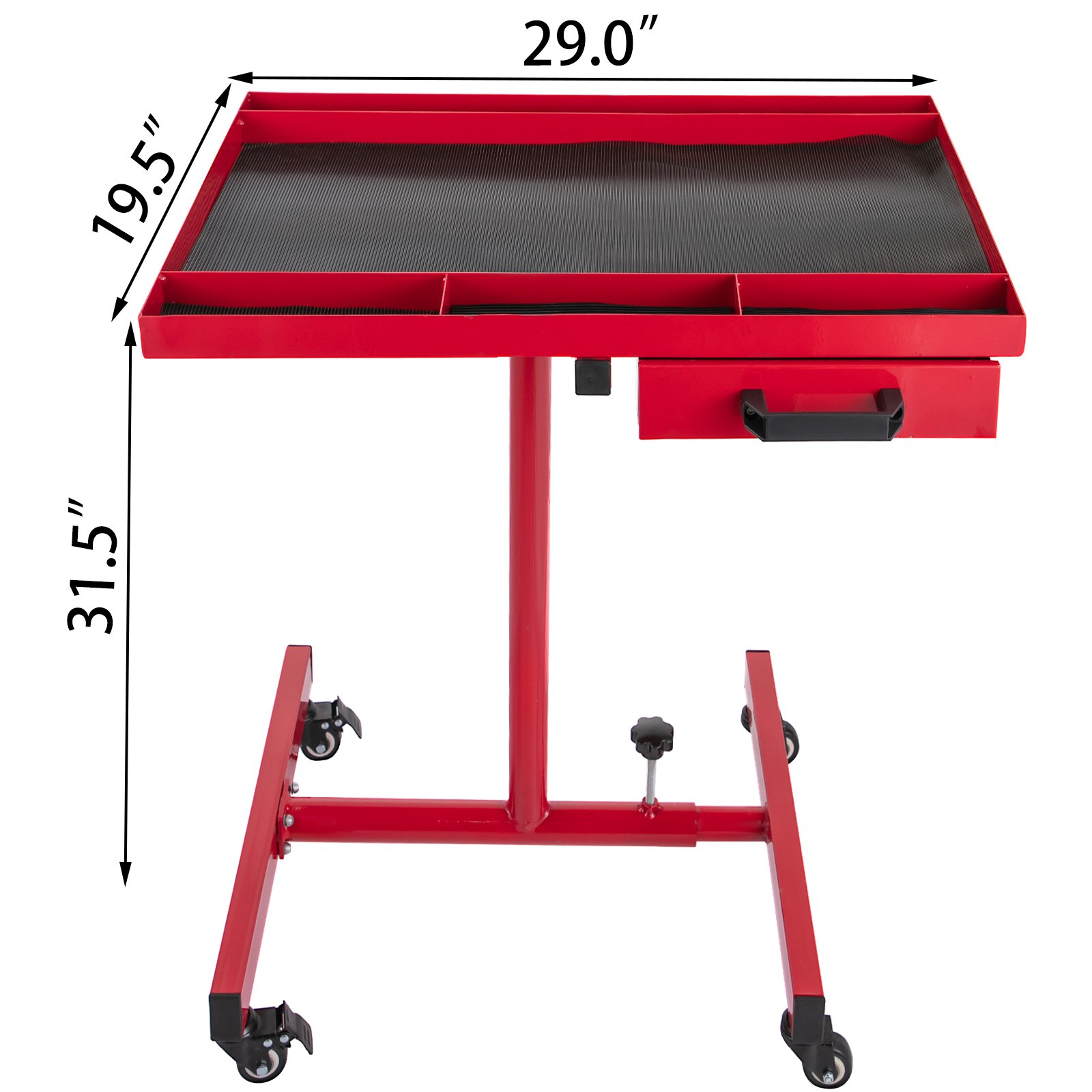 VEVOR Rolling Tool Table 220 LBS Capacity Tear Down Tray 29x20 Inch ...
