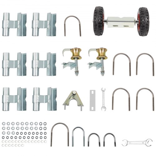 VEVOR Chain Link Rolling Gate Kit Galvanized Steel Rolling Fence 6 ...