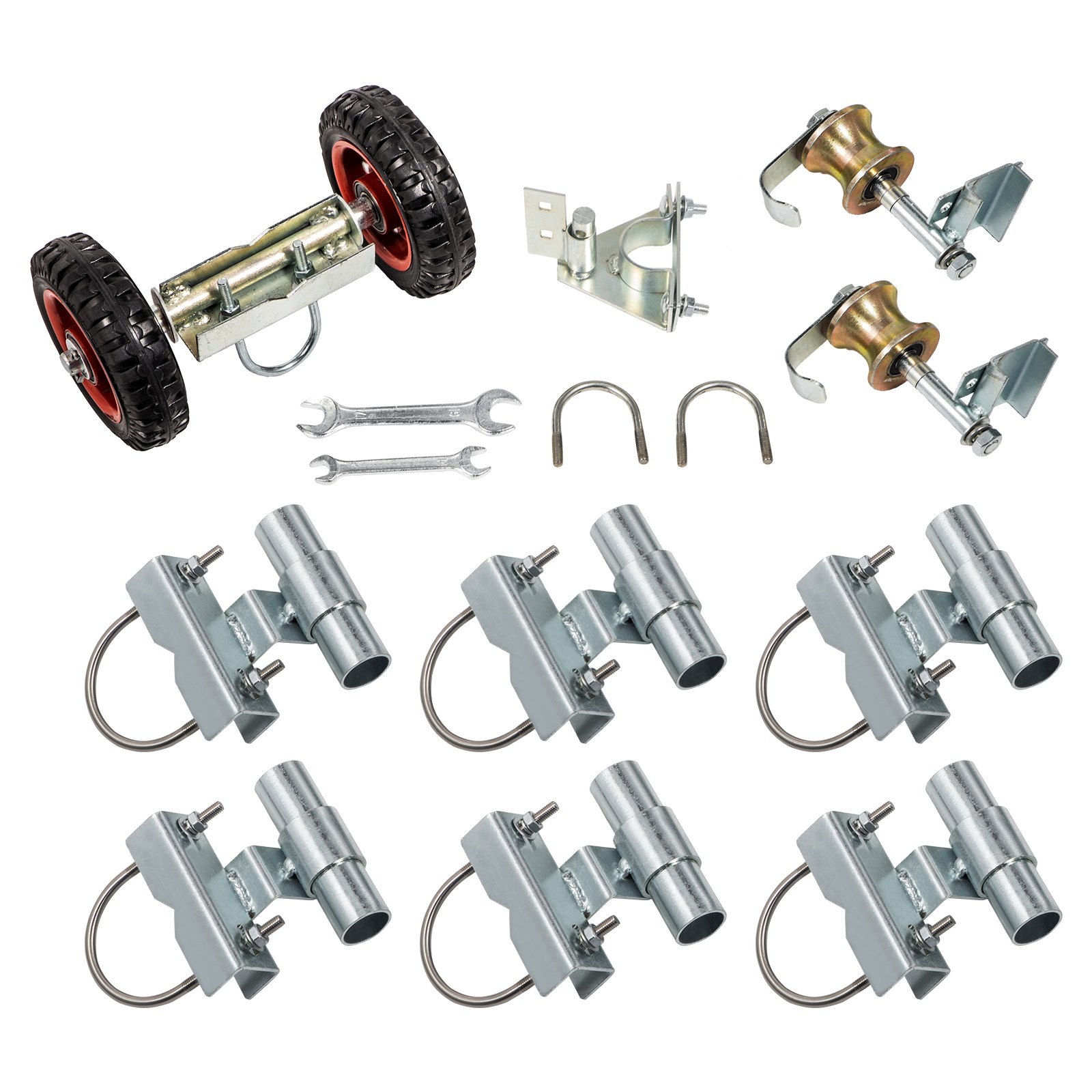 VEVOR Chain Link Rolling Gate Kit Galvanized Steel Rolling Fence 6 ...