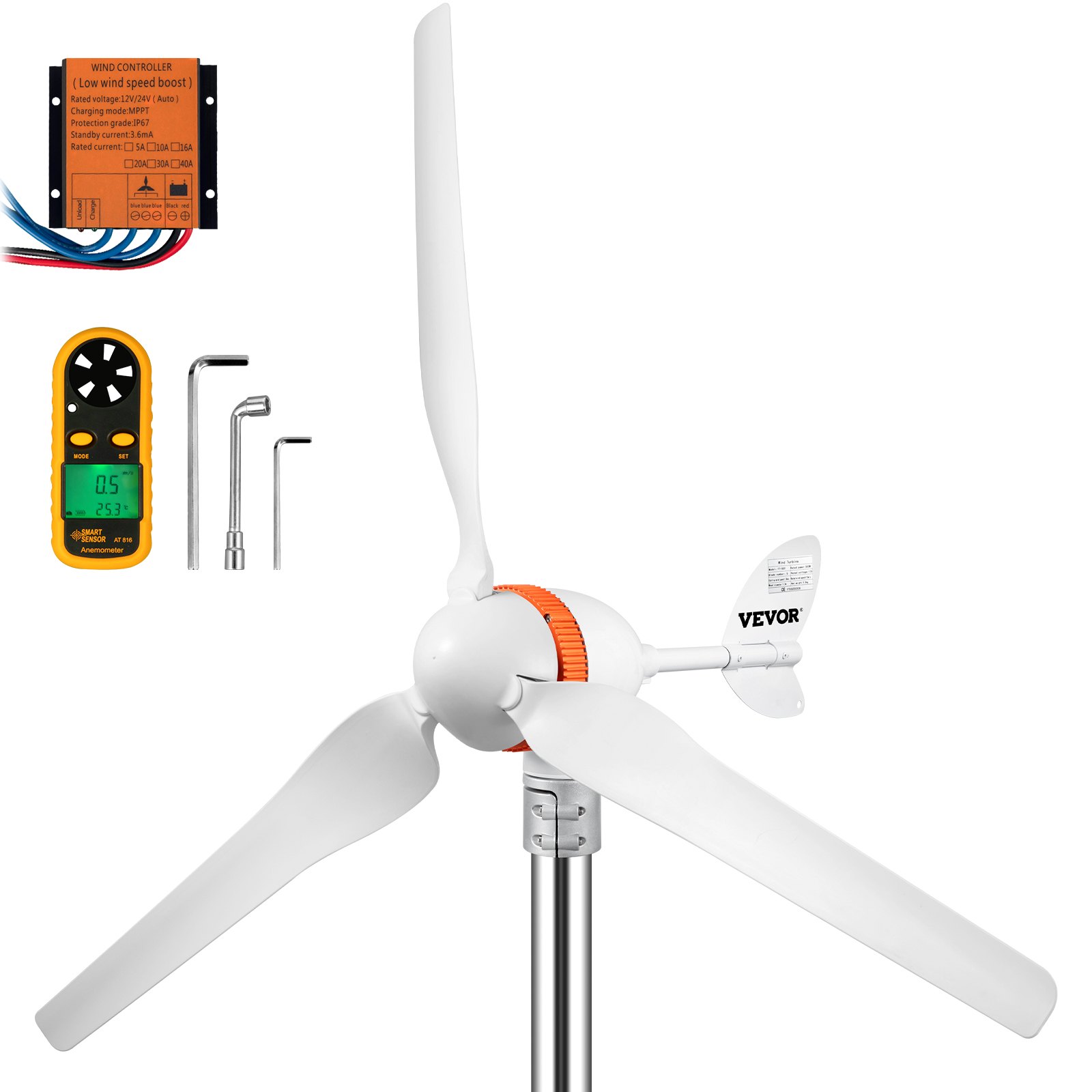VEVOR Wind Turbine Generator, 12V/AC Wind Turbine Kit, 400W Wind Power ... VEVOR Wind Turbine Generator, 12V/AC Wind Turbine Kit, 400W Wind Power ...
