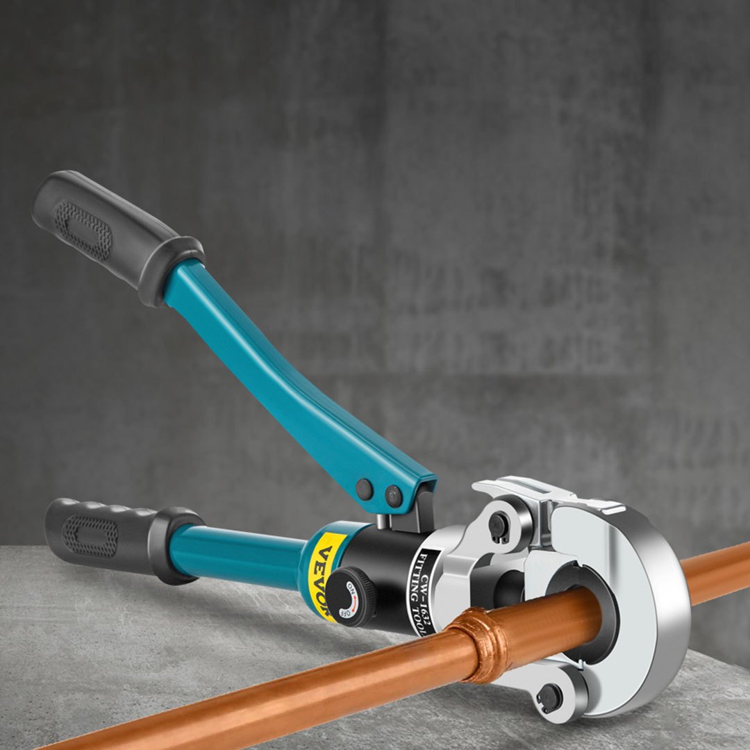 VEVOR Hydraulic Pipe Crimping Tool, Copper Crimping Pliers with Jaws 1/ ...