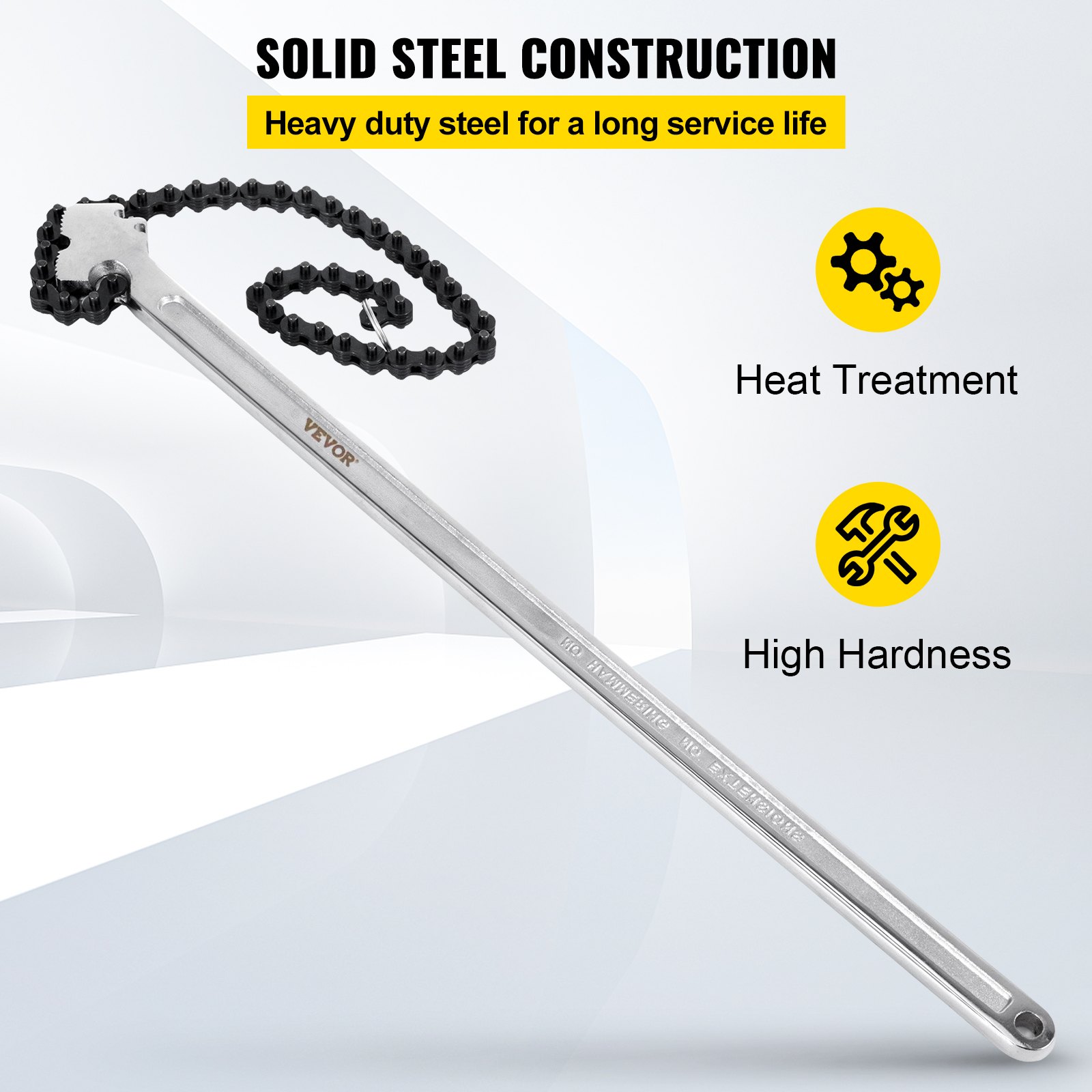 VEVOR 24inch Chain Wrench Carbon Steel Chain Pipe Wrench Heavy Duty 6 ...