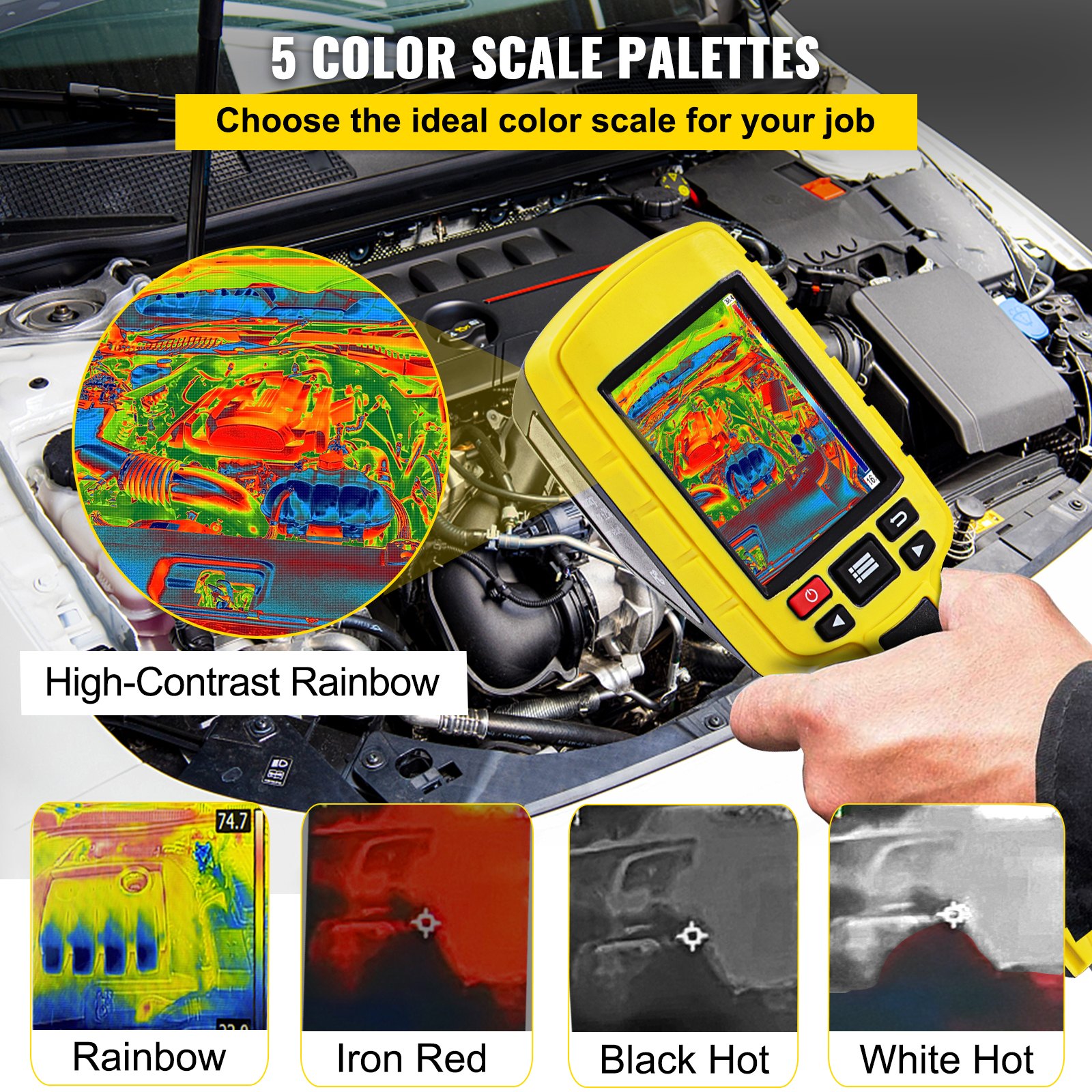 VEVOR Thermal Imaging Camera, 60x60 (3600 Pixels) IR Resolution ...