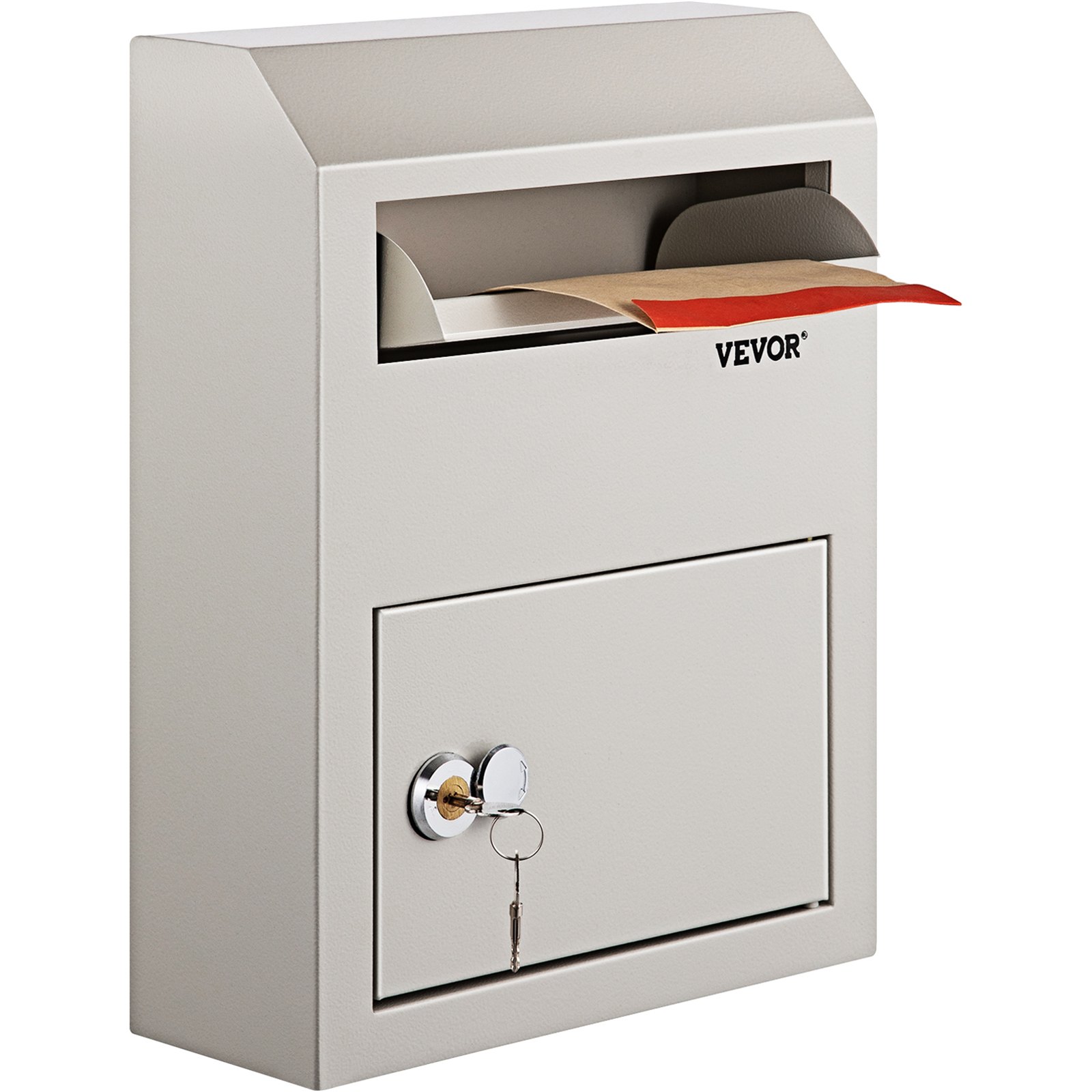 VEVOR Suggestion Box, Donation Ballot Box with Lock, Wall Mounted ...
