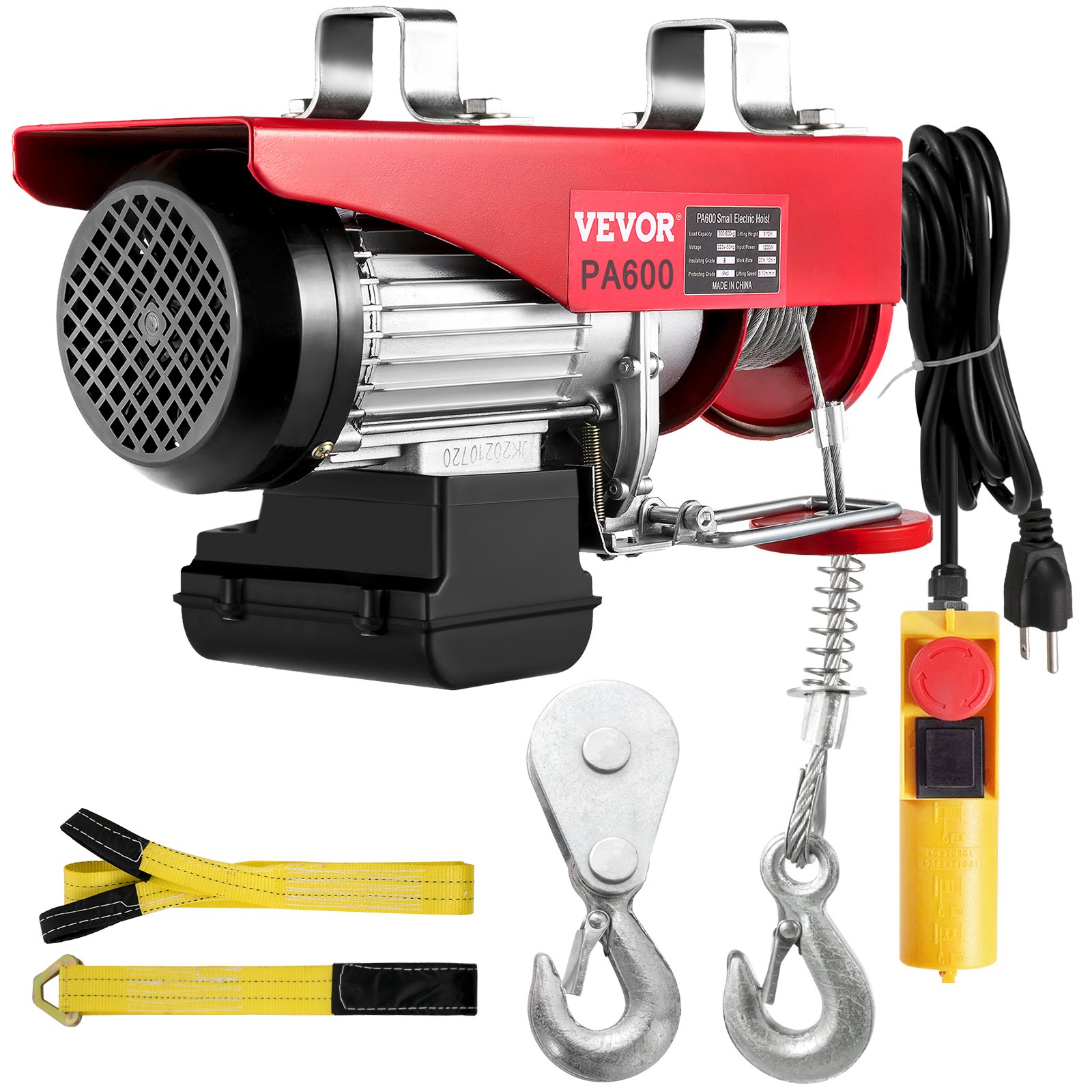 VEVOR Electric Wire Cable Hoist Winch Crane Lift 1320LBS with 6.6ft ...