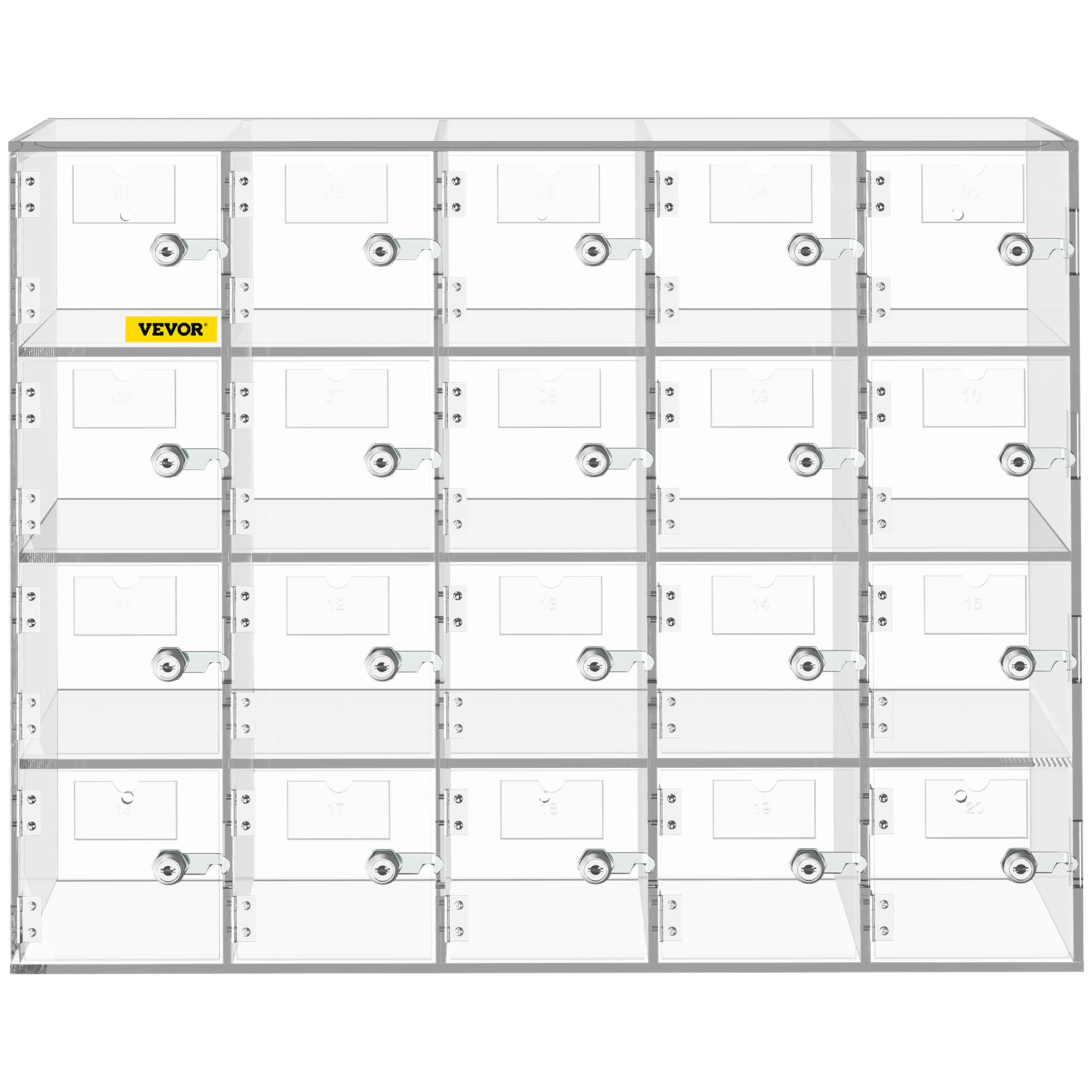 VEVOR Cell Phone Storage Locker, 20 Slots Acrylic Material with Door ...