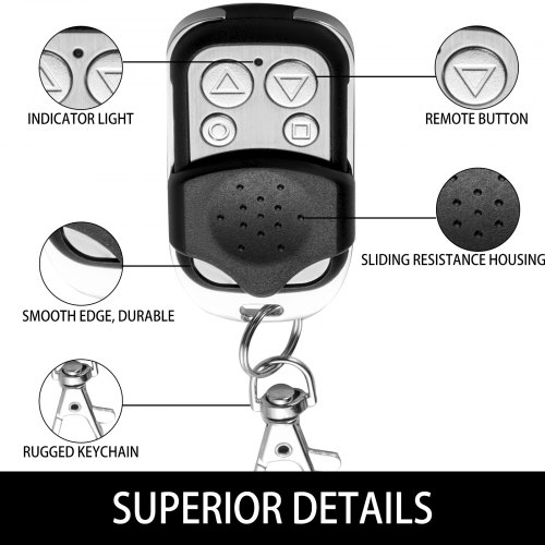 Vevor Gate Remote Control 4 Button Backup Key Accept Signal Within