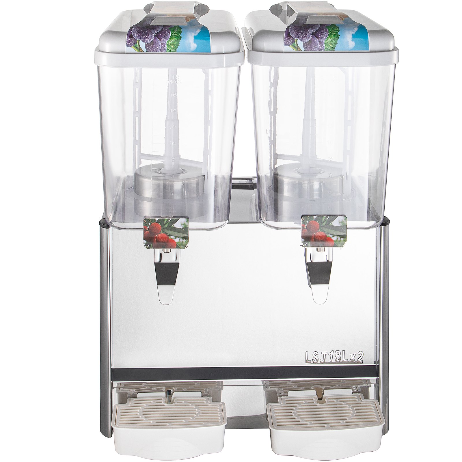 VEVOR 110V Commercial Beverage Dispenser,9.5 Gallon 36L 2 Tanks Juice ...