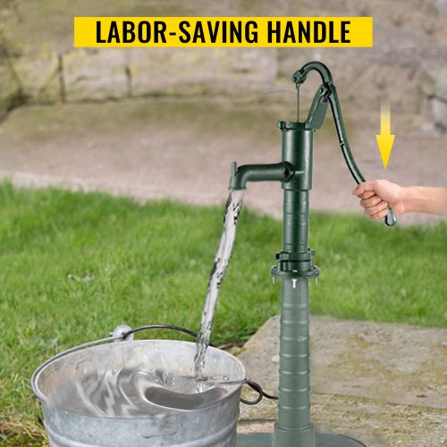 VEVOR Antique Hand Water Pump Pitcher Pump Cast Iron for Yard Ponds ...