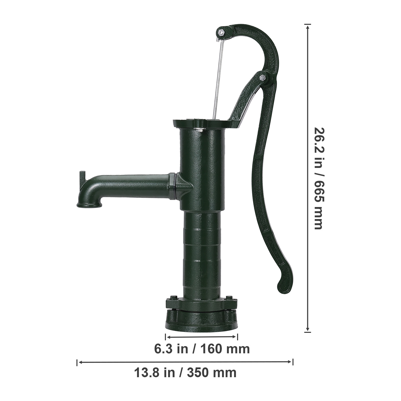 VEVOR Antique Hand Water Pump Pitcher Pump Cast Iron for Yard Ponds ...