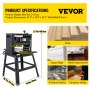 VEVOR Thickness Planer, 12.5" Thickness Planer Woodworking, 15AMP ...