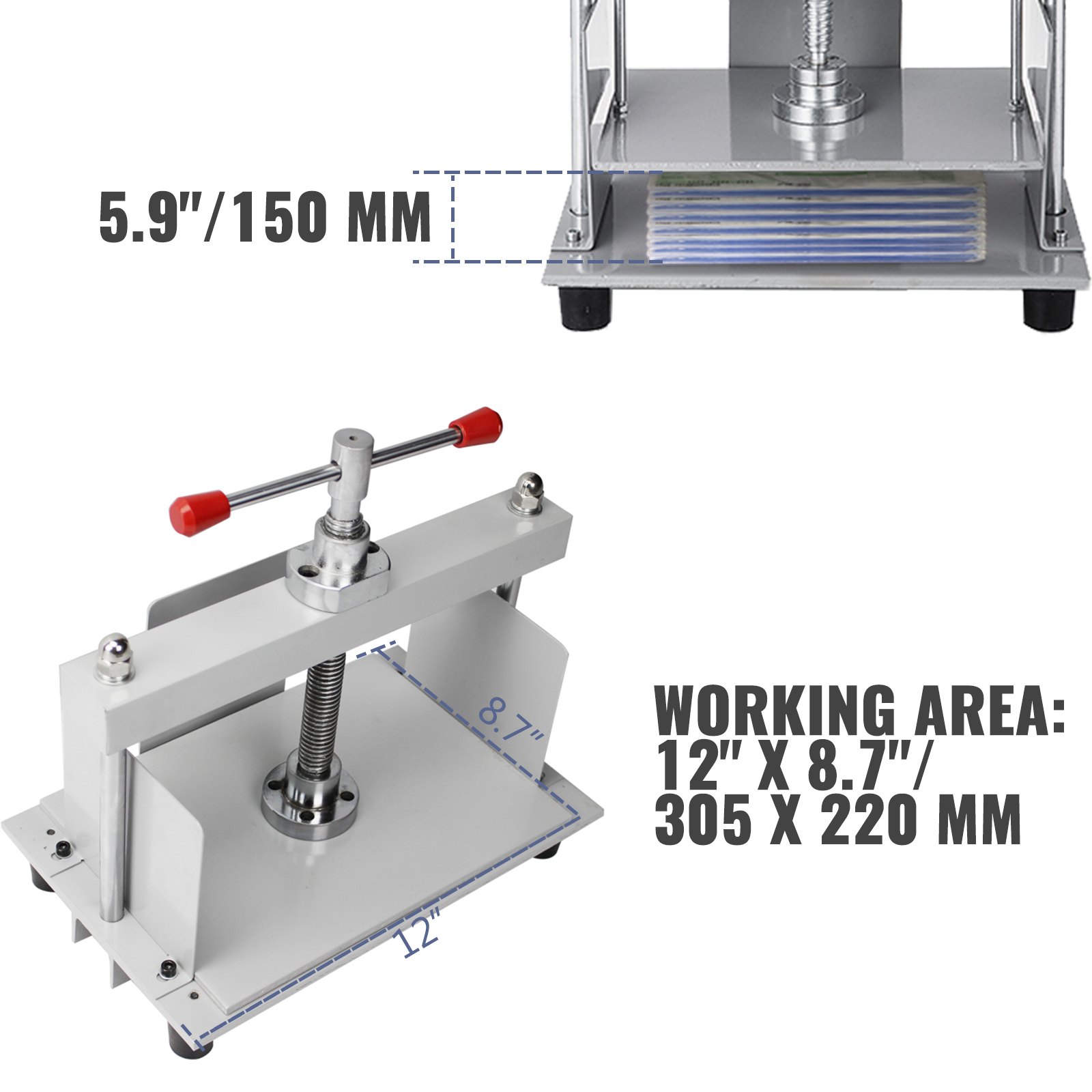 VEVOR Manual Paper Press Machine 12X8.6 inch for A4 Sized Papers ...