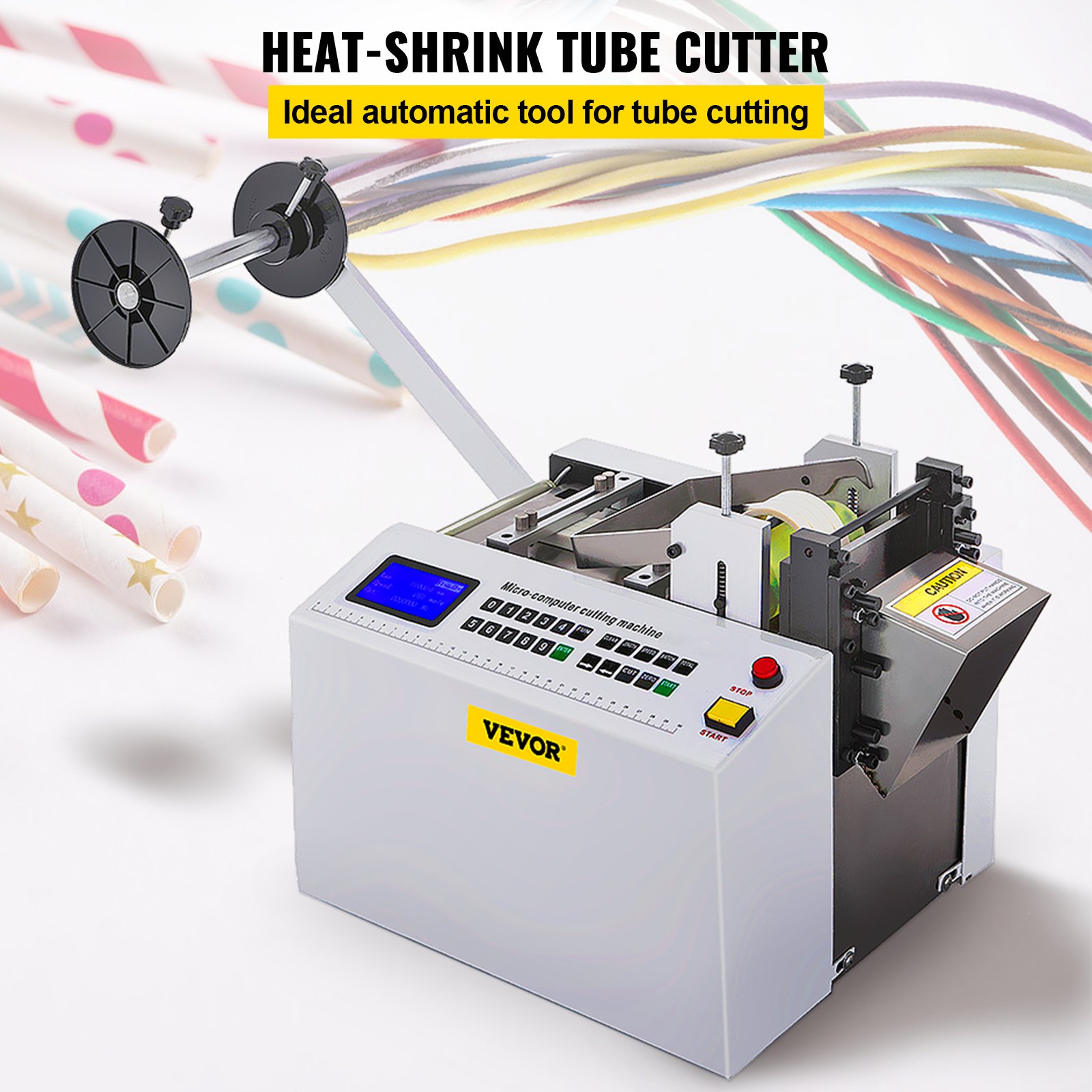 350W Automatic Heat-shrink Tube Cutting Machine Cable Pipe Cutter ...