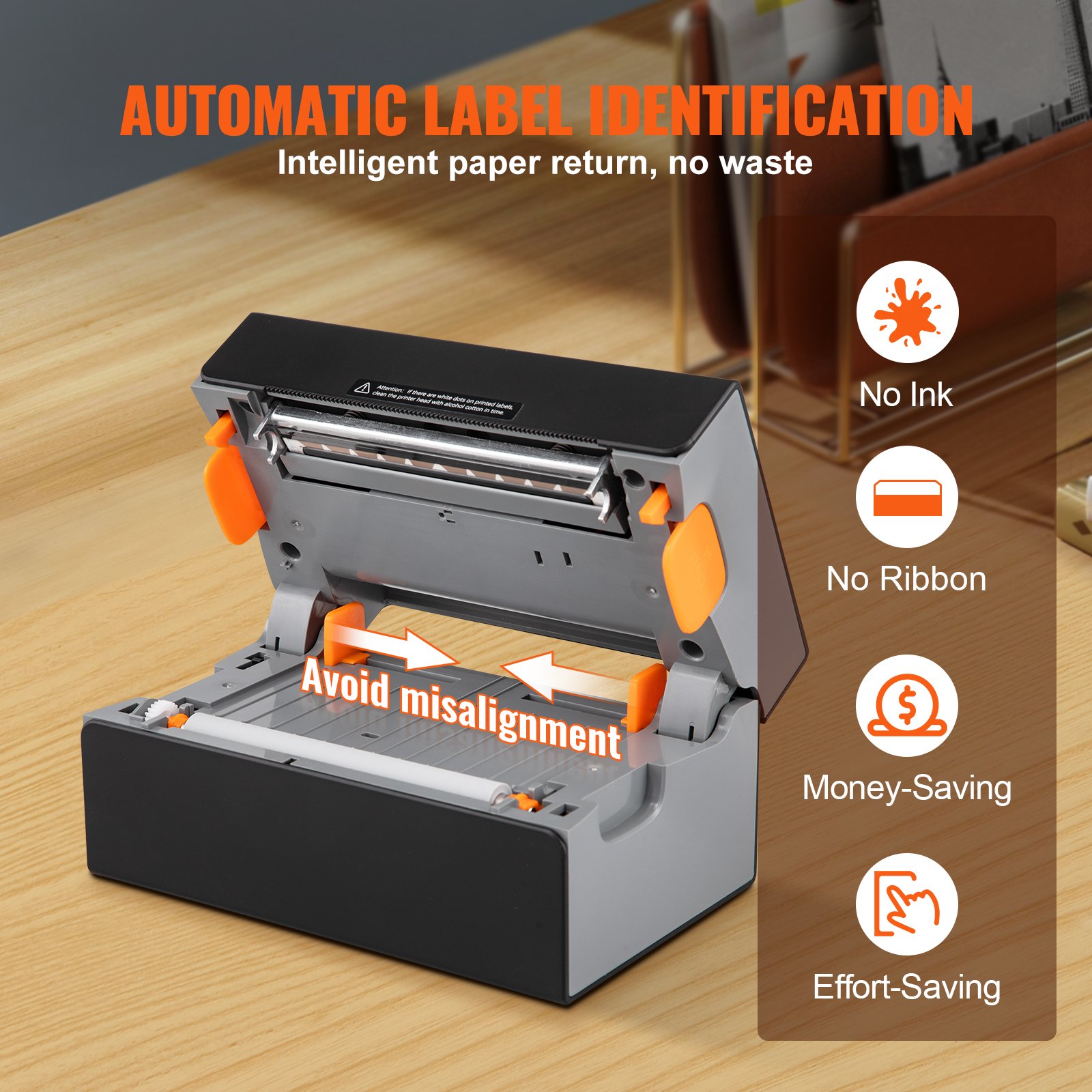 VEVOR Thermal Shipping Label Printer 4X6 300DPI via USB for Amazon eBay ...