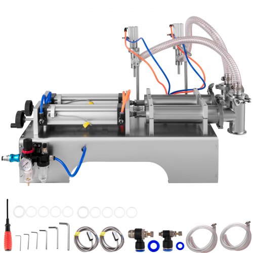 VEVOR Pneumatic Liquid Filling Machine 50-500ml, Liquid Filler Machine ...