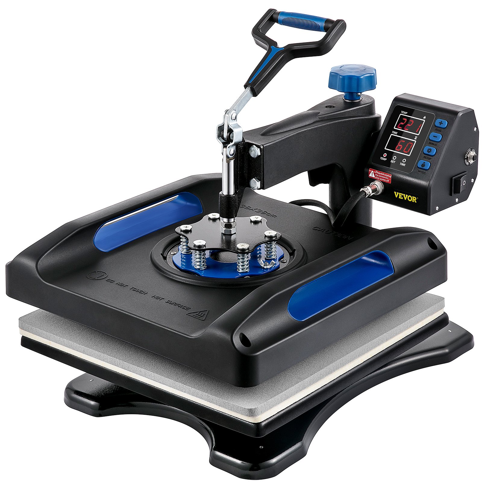 VEVOR Heat Press Machine, 15 x 15 Inches, Fast Heating, 360 Swing Away ...