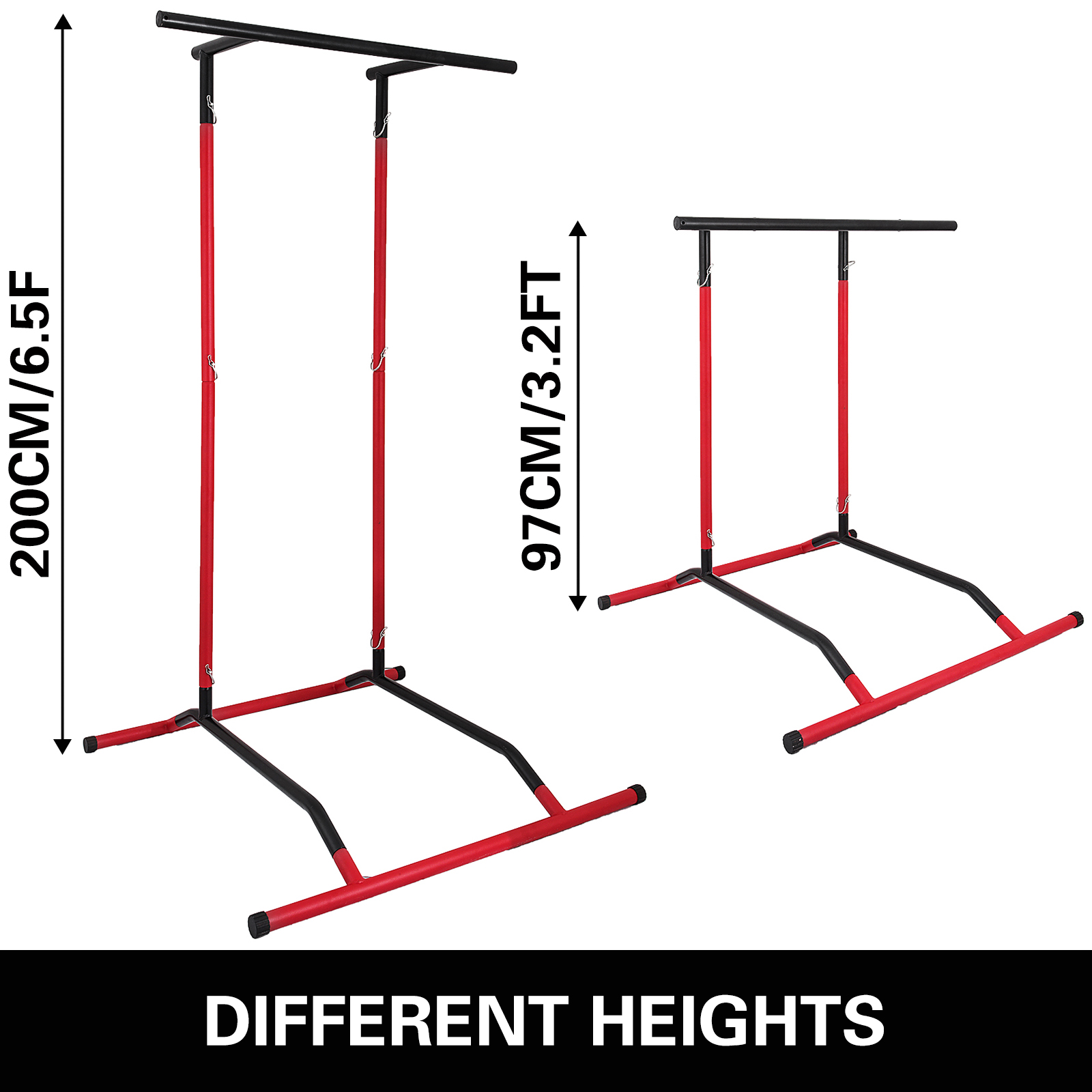 Portable Pull Up Dip Station Gym Bar Power Tower Chin Up Fitness ...