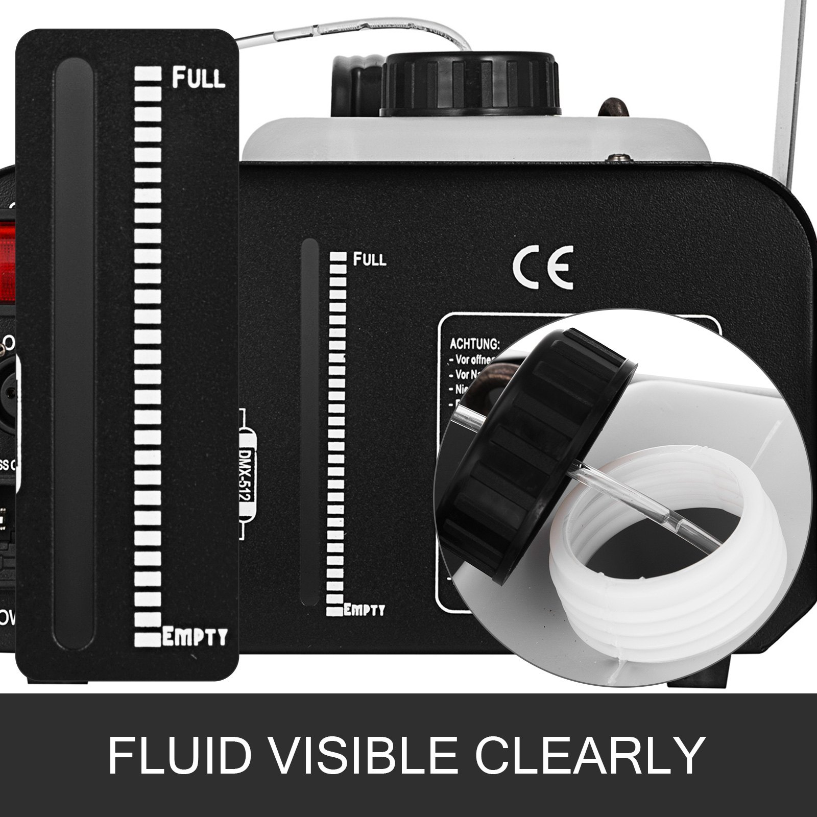 VEVOR Fog Machine, 1500W 2L 9 LED Lights, Smoke Fogger Portable with ...