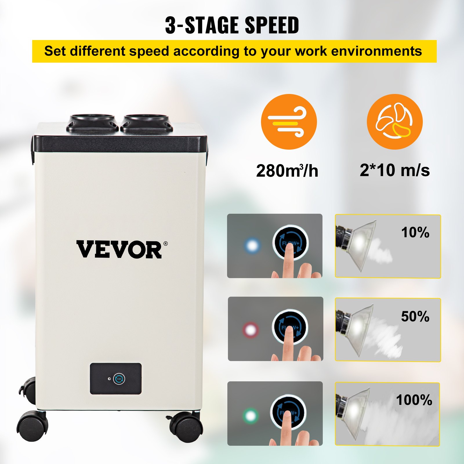 VEVOR VEVOR Filter Fume Extractor Pure Air Fume Extractor 150W with 3 ...