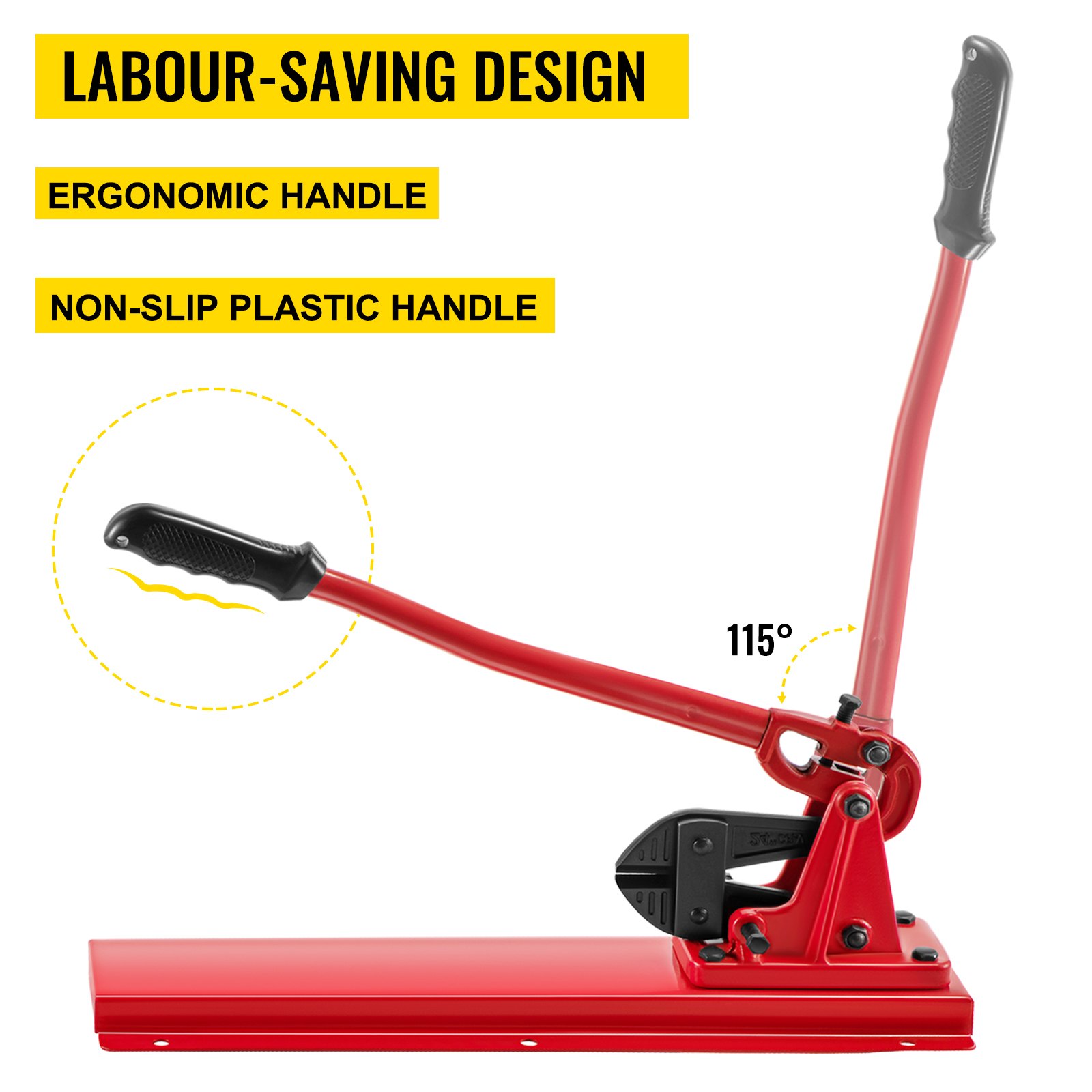 VEVOR 24" Bench Type Hand Swager, Cutting Capacity 3/8" Bolt Cutter ...