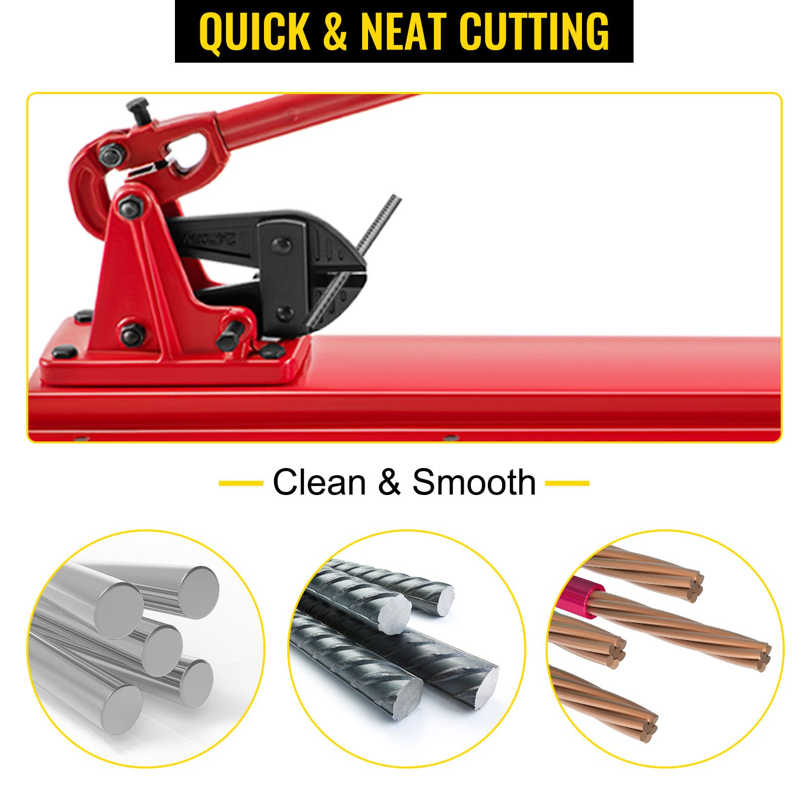 VEVOR Bench Swager Tool 24" Wire Rope Swaging Tool w/Crimper Cable Bolt ...