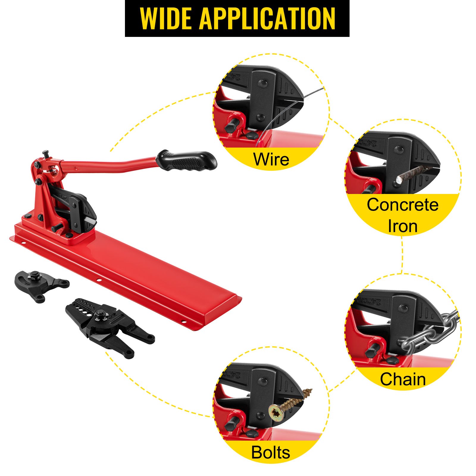VEVOR Bench Swager Tool 24" Wire Rope Swaging Tool w/Crimper Cable Bolt ...