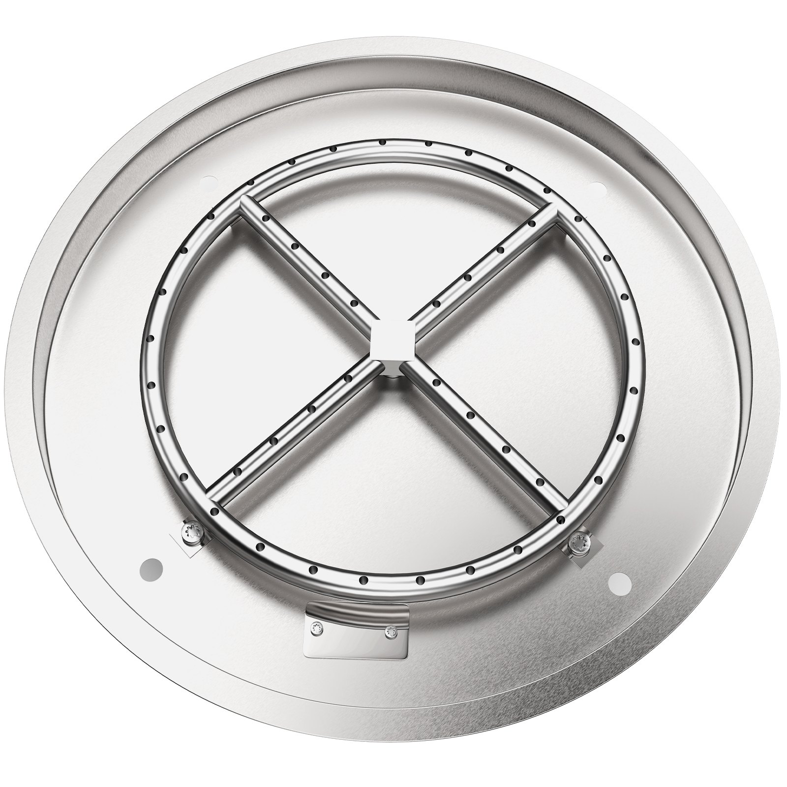 VEVOR Drop in Fire Pit Pan, 19" x 19" Round Fire Pit Burner, Stainless ...