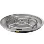 VEVOR Drop in Fire Pit Pan, 25" x 25" Round Fire Pit Burner, Stainless ...