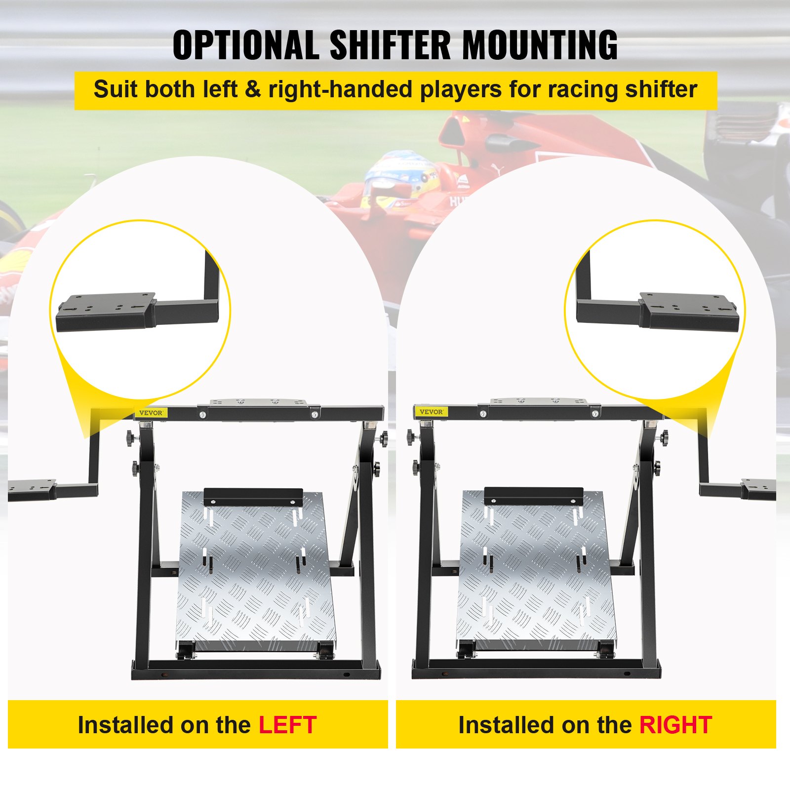 VEVOR VEVOR G920 Racing Steering Wheel Stand Shifter Mount fit for ...