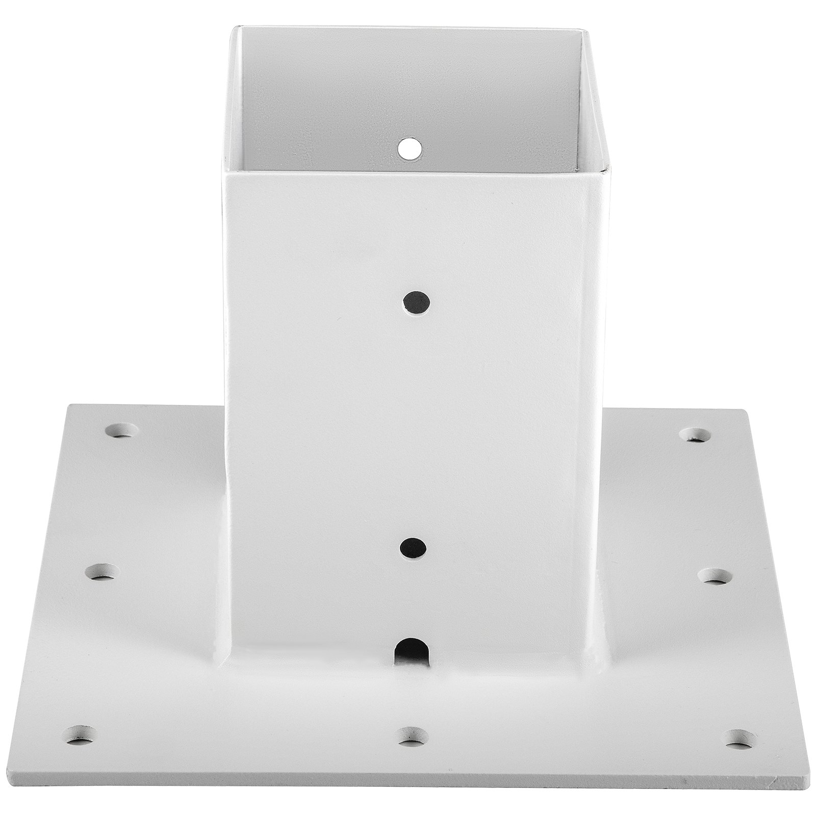 VEVOR Post Base, 4"x4" Mailbox Base Plate, White Powder-Coated Fence ...
