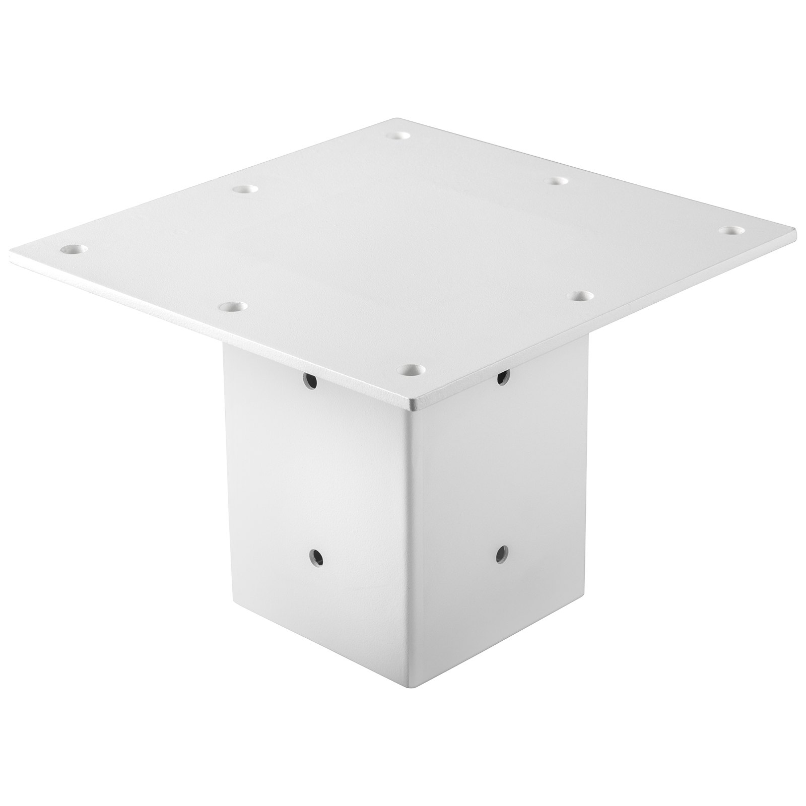 VEVOR Post Base, 4"x4" Mailbox Base Plate, White Powder-Coated Fence ...