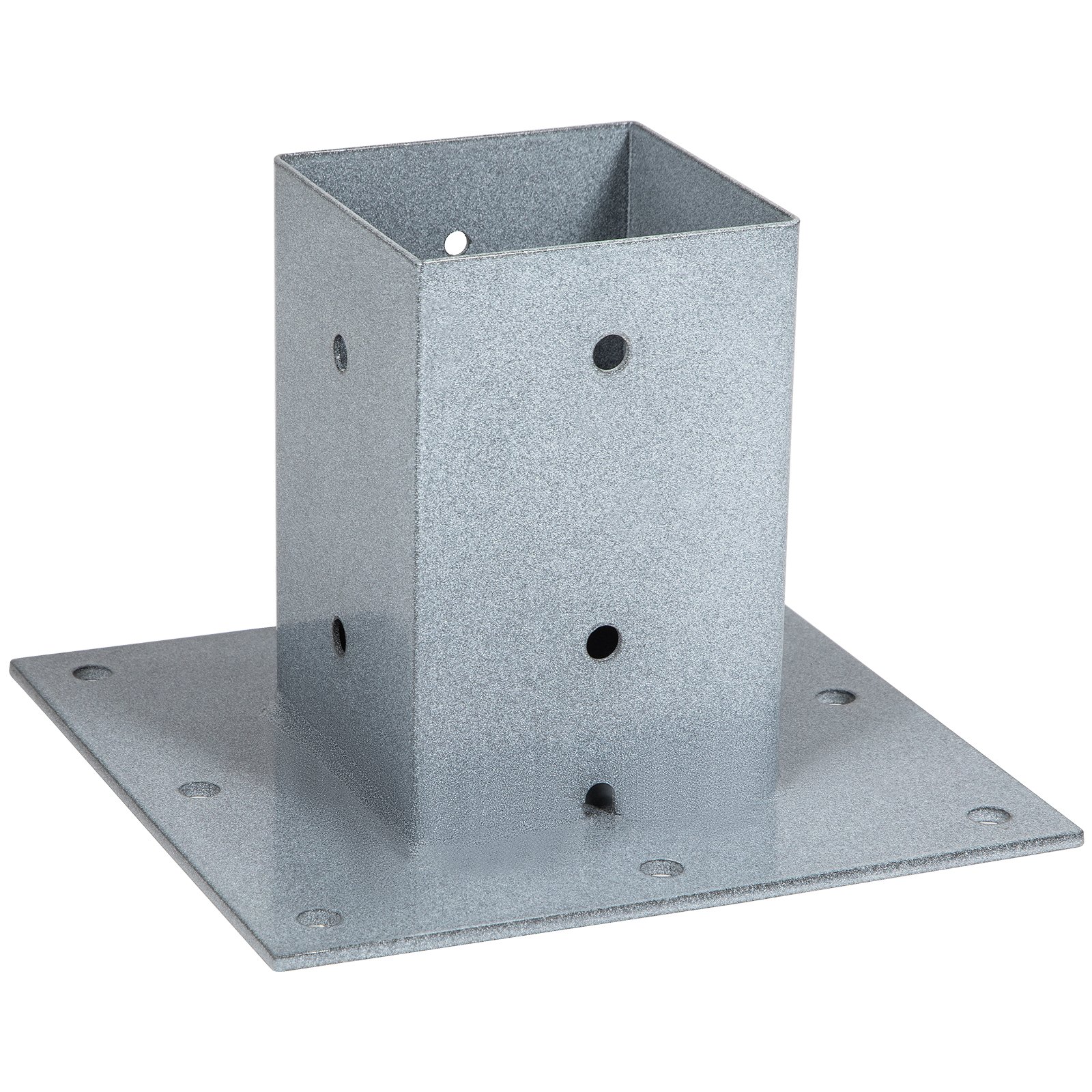 VEVOR Post Base, 4"x4" Mailbox Base Plate, Granite Powder-Coated Fence ...