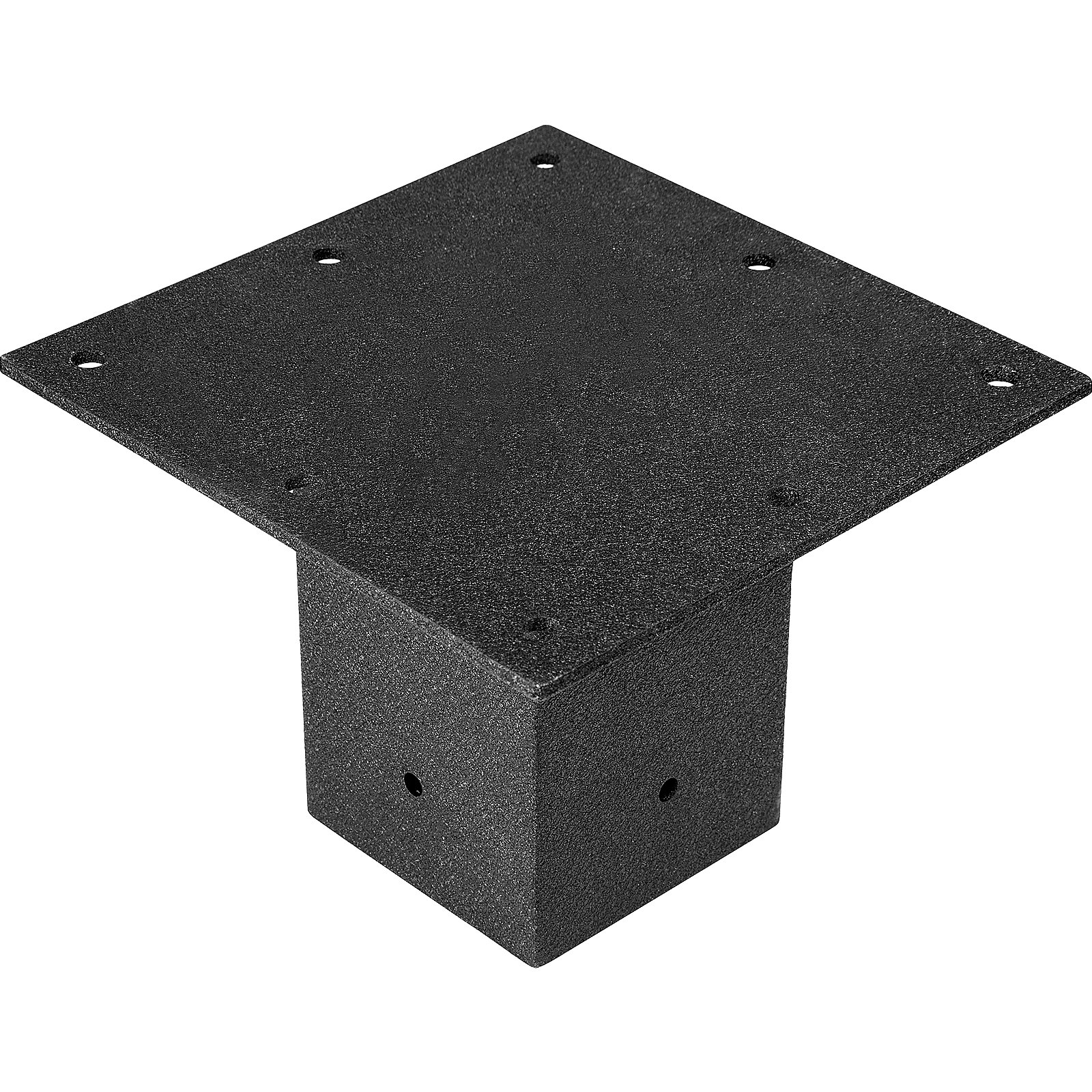 VEVOR Post Base, 4"x4" Mailbox Base Plate, Black Powder-Coated Fence ...