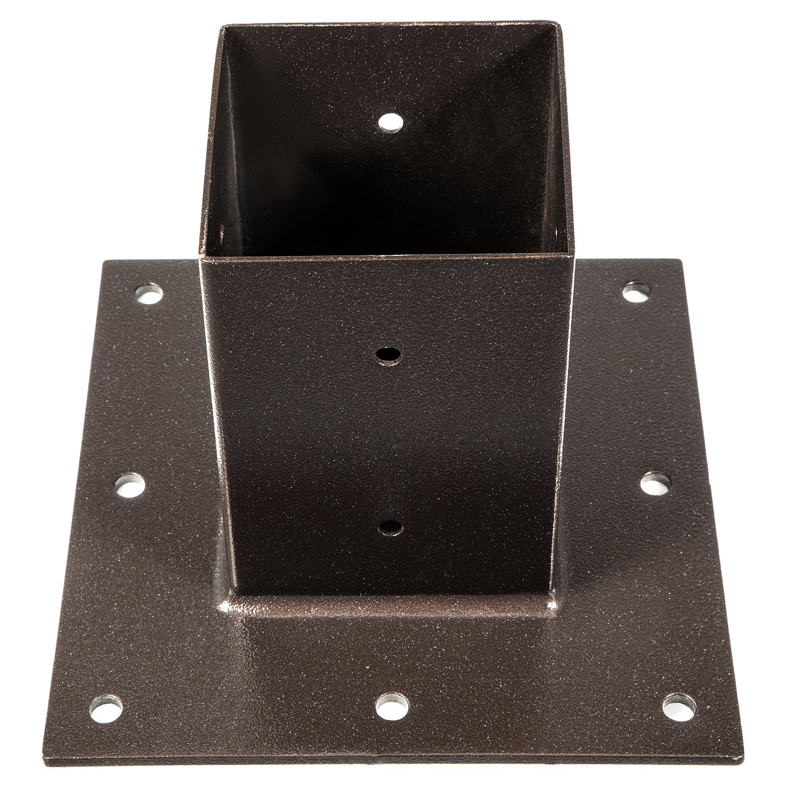 VEVOR Post Base, 4"x4" Mailbox Base Plate, Bronze Powder-Coated Fence ...