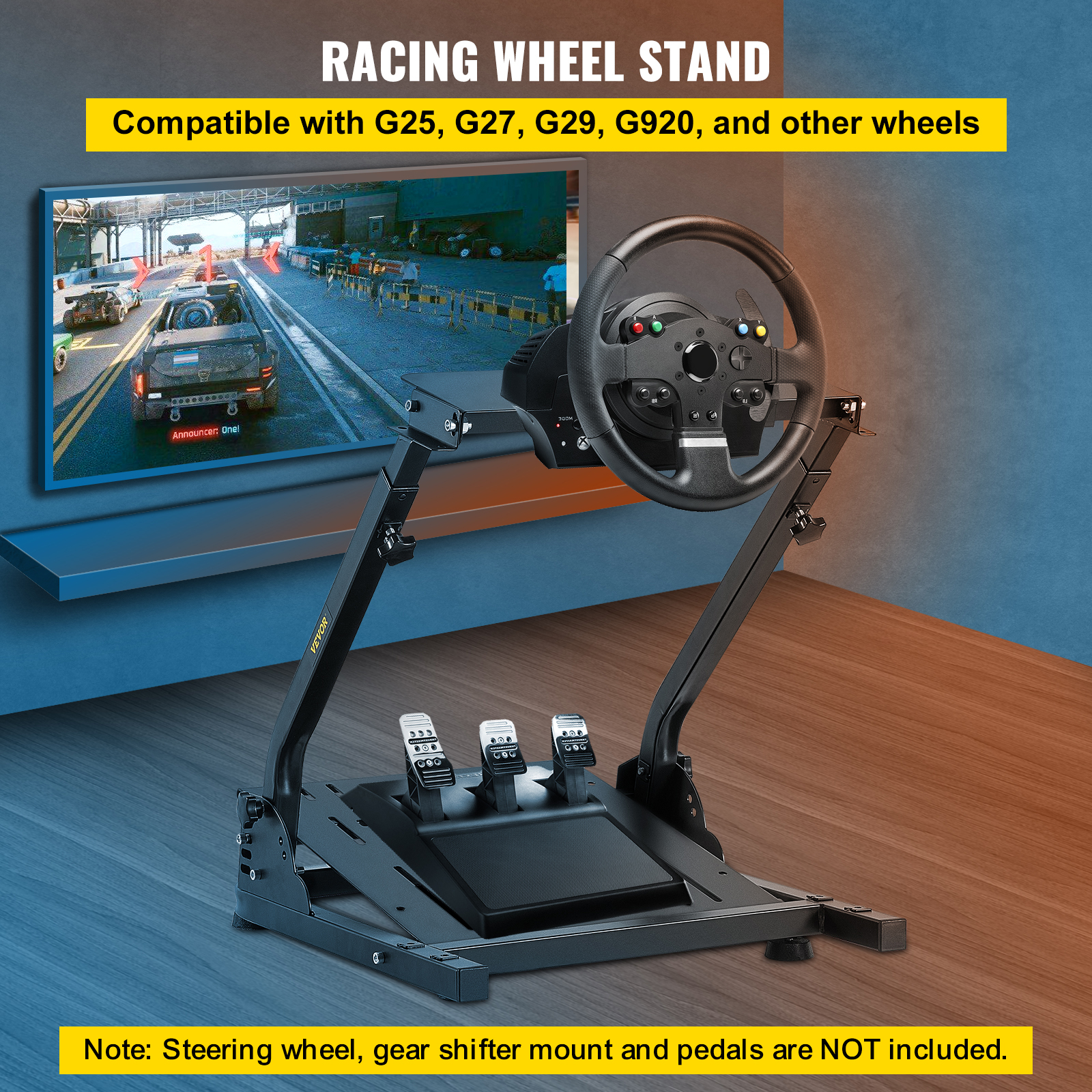 Racing Simulator Steering Wheel Stand for G29 PS4 PC PRO V2 | VEVOR US