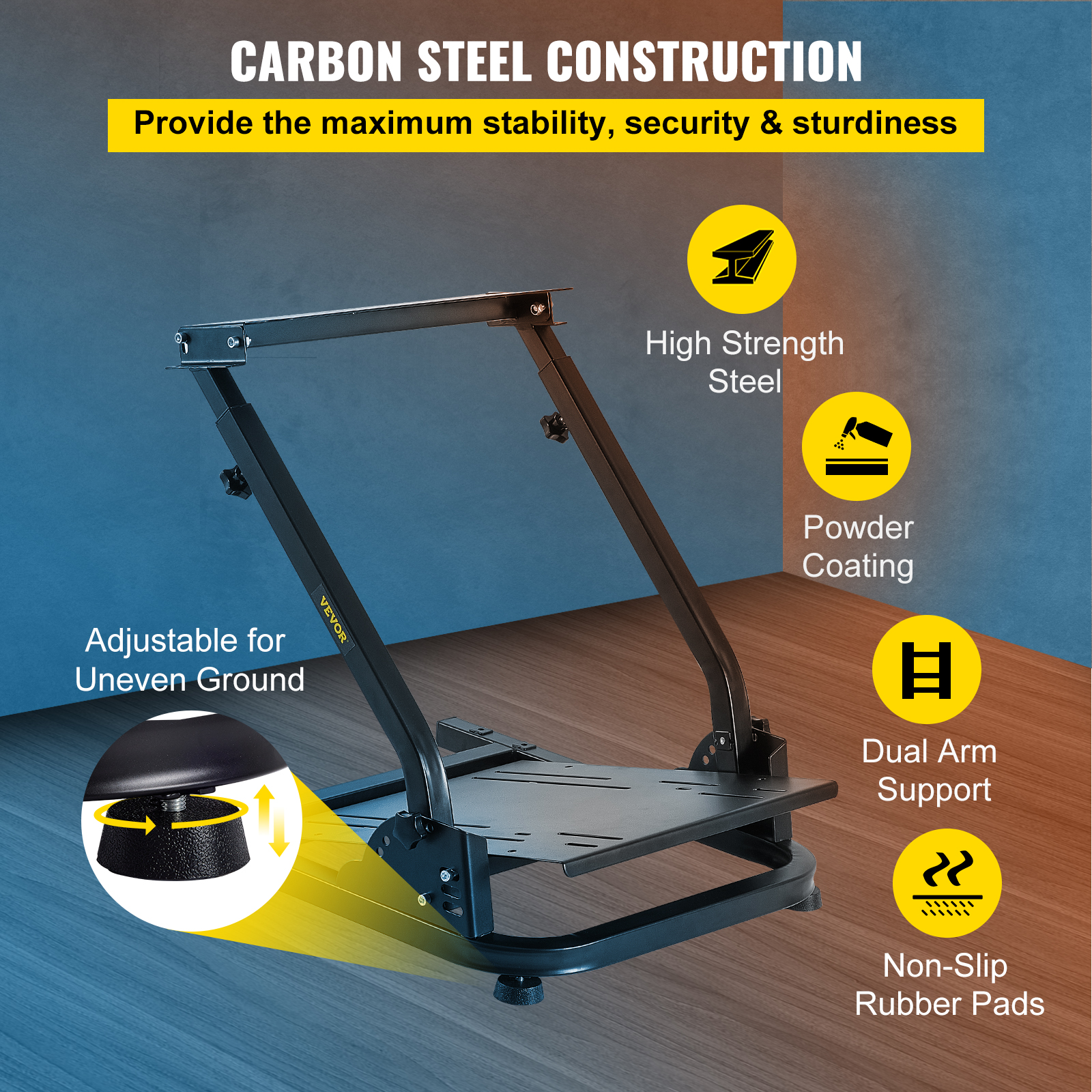 Racing Simulator Steering Wheel Stand for G29 PS4 PC PRO V2 | VEVOR US
