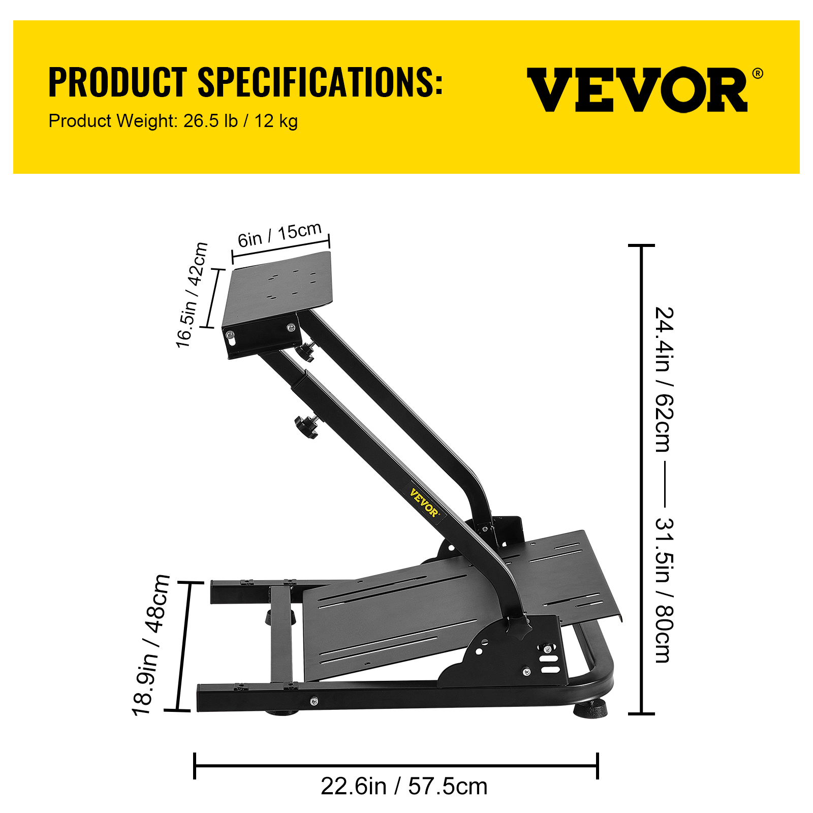 Racing Simulator Steering Wheel Stand for G29 PS4 PC PRO V2 | VEVOR US