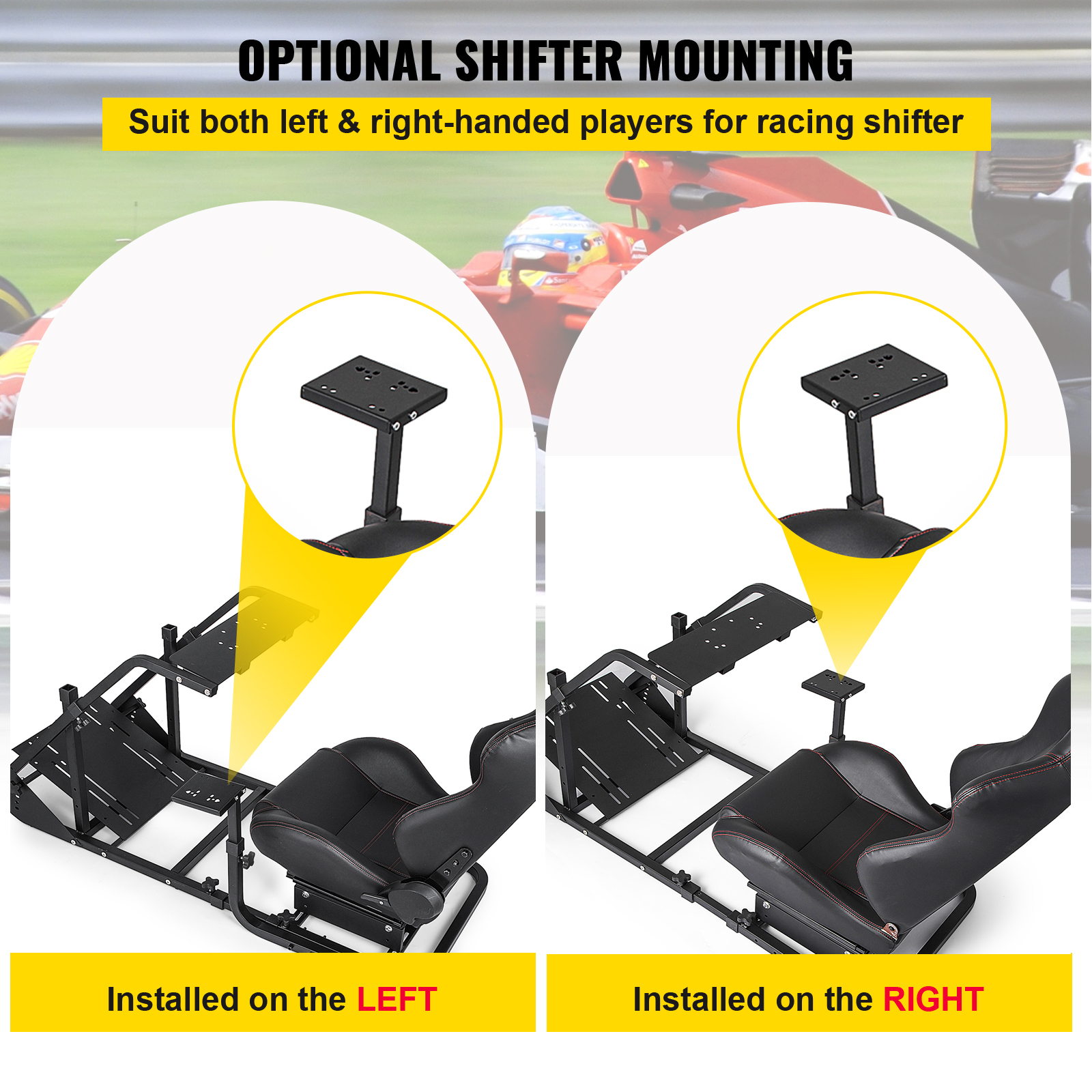 VEVOR Vevor Rs6 Racing Simulator Cockpit Gaming Chair W/ Stand Carbon ...