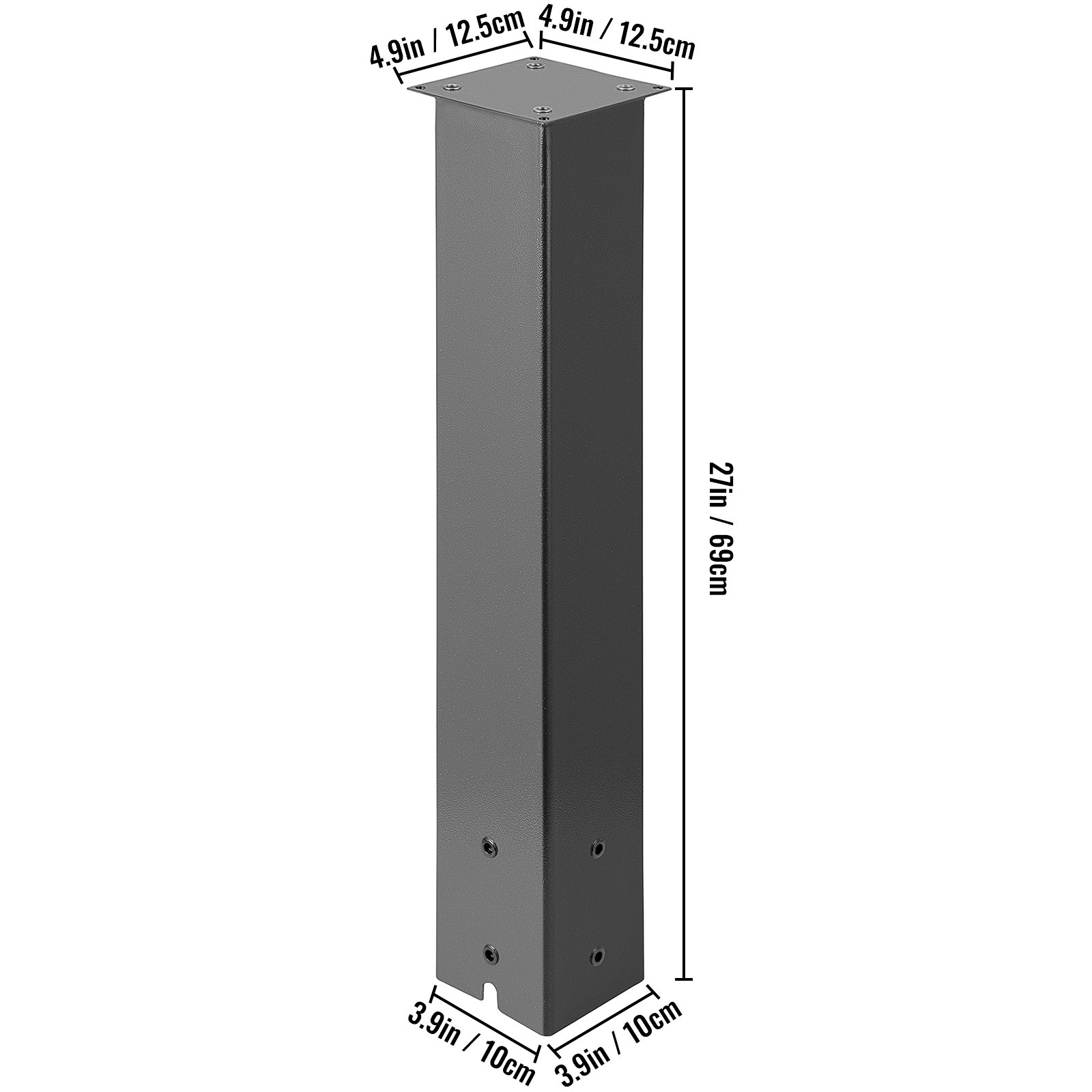 VEVOR Mailbox Post, 27" High Mailbox Stand, Black Powder-Coated Mail ...