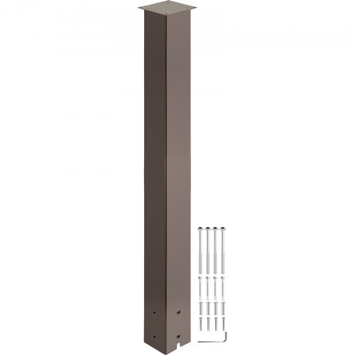 VEVOR Mailbox Post, 43" High Mailbox Stand, Bronze Powder-Coated Mail ...