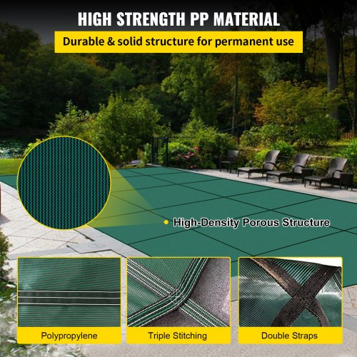 VEVOR Pool Safety Cover Fits 20x40ft Rectangle Inground Safety Pool ...